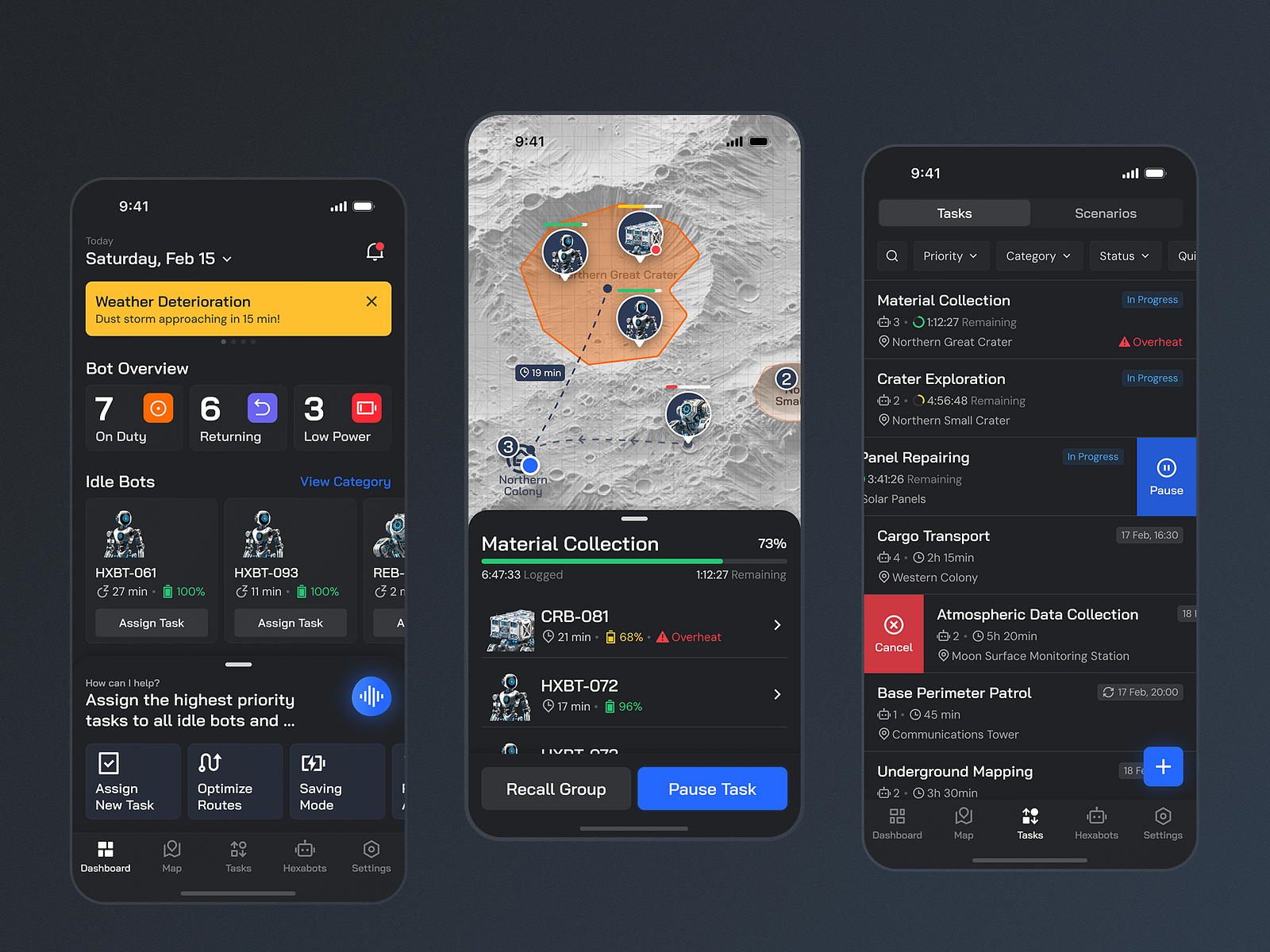 Hexabot App by Denis Kozyulya on Dribbble