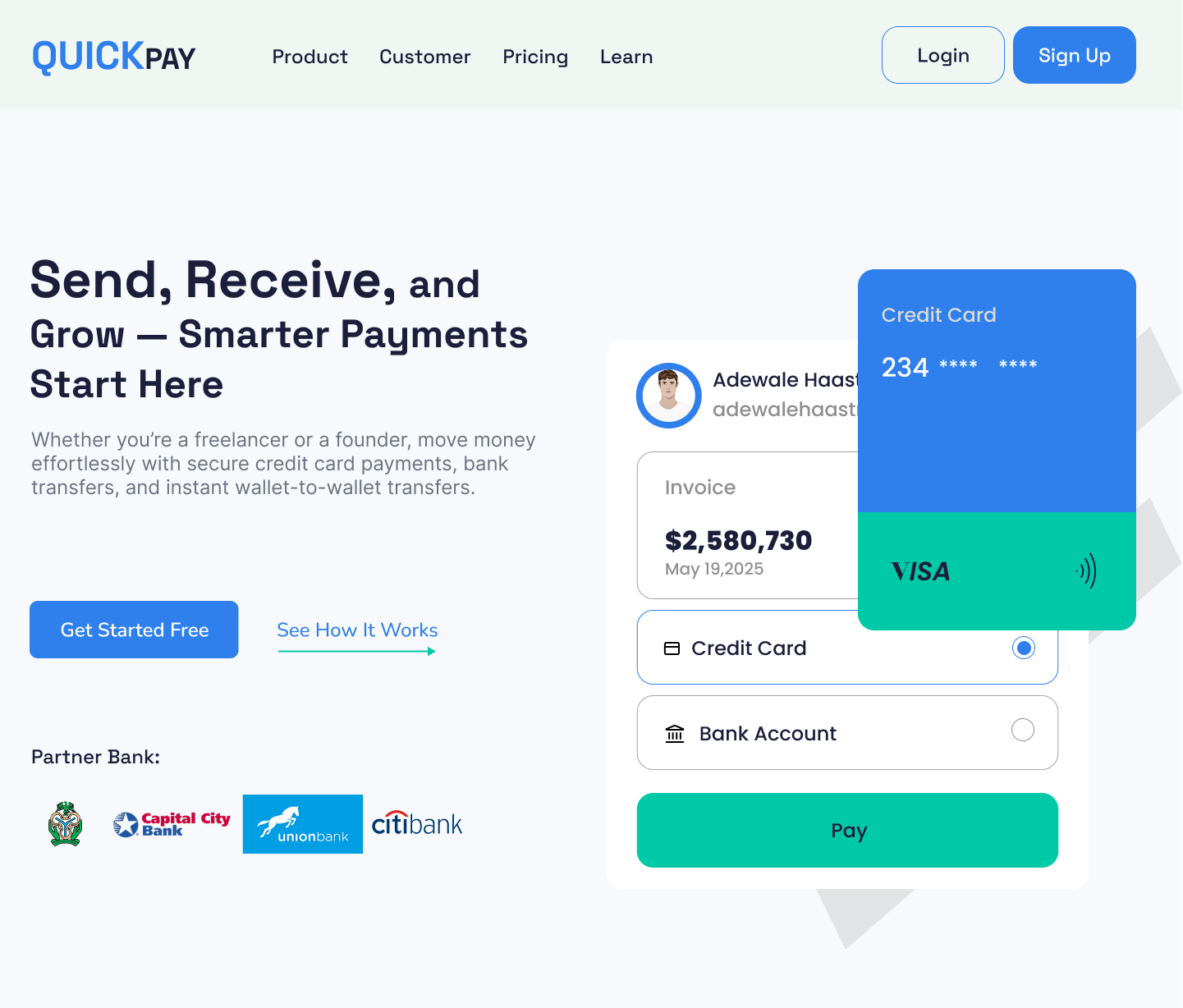 QuickPay – Digital Payment UI by Haastrup Adewale on Dribbble