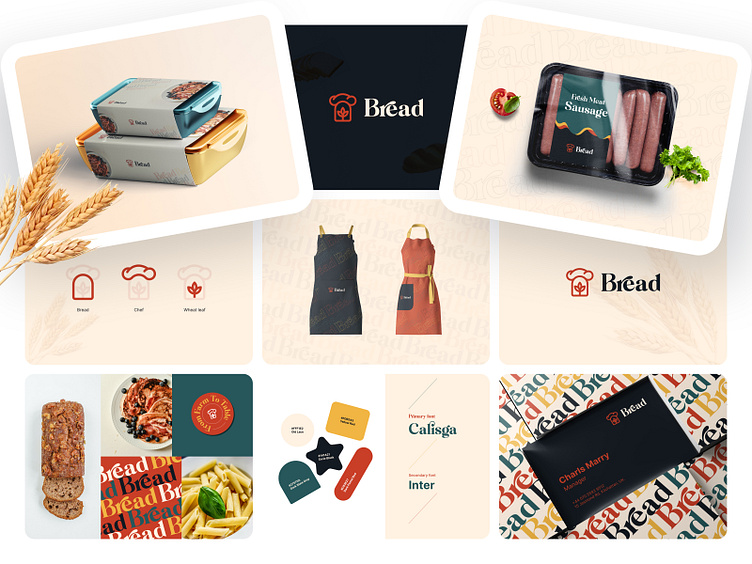 Bread-Branding, Logo design, Visual identity by Kahaf on Dribbble