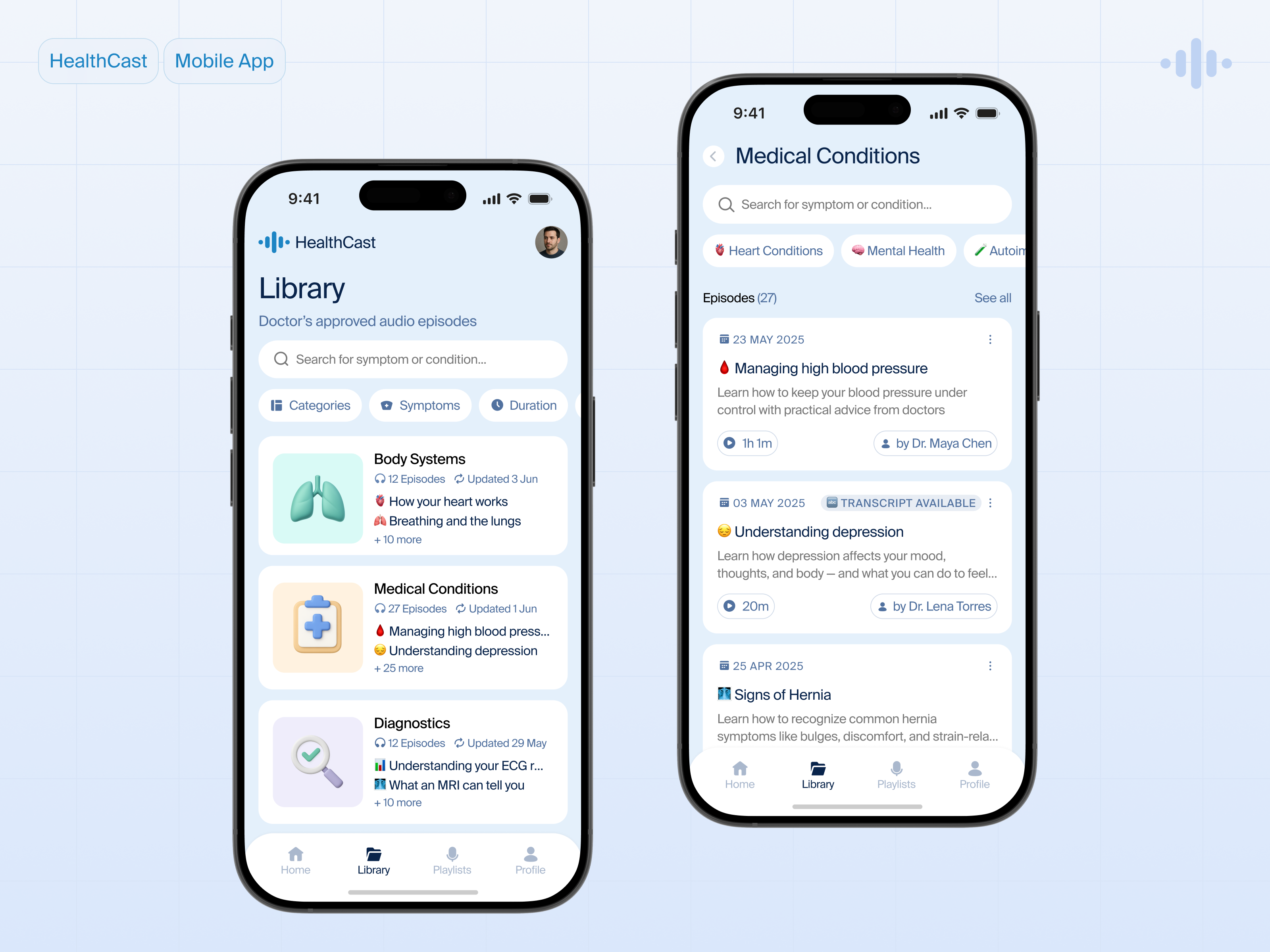Healthcare App for Podcast - HealthCast by Phenomenon Product for ...