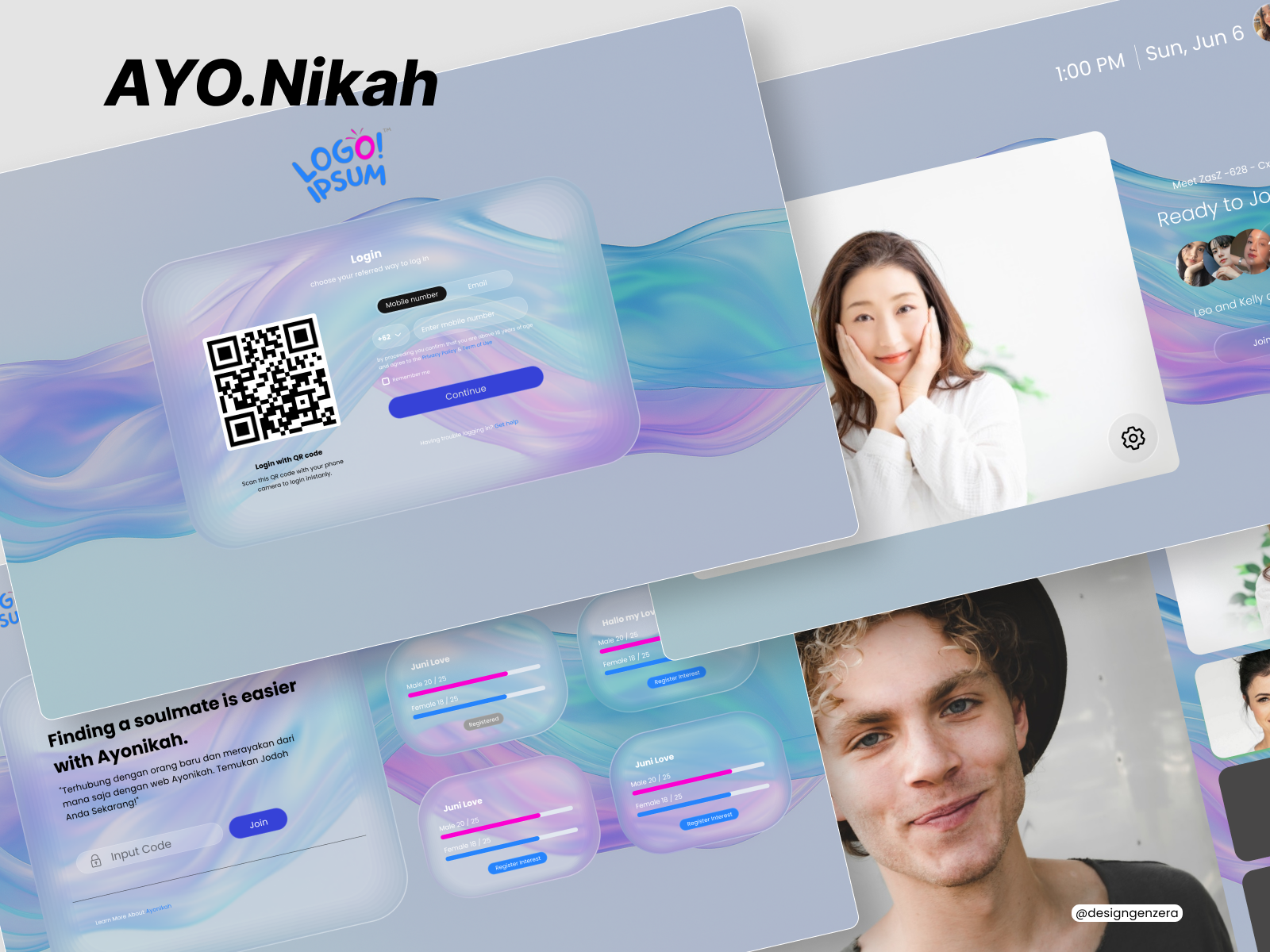 Ayo Nikah UI, Cari jodoh, Liquid Glass, Web Design by Maulana Al Fatoni on Dribbble