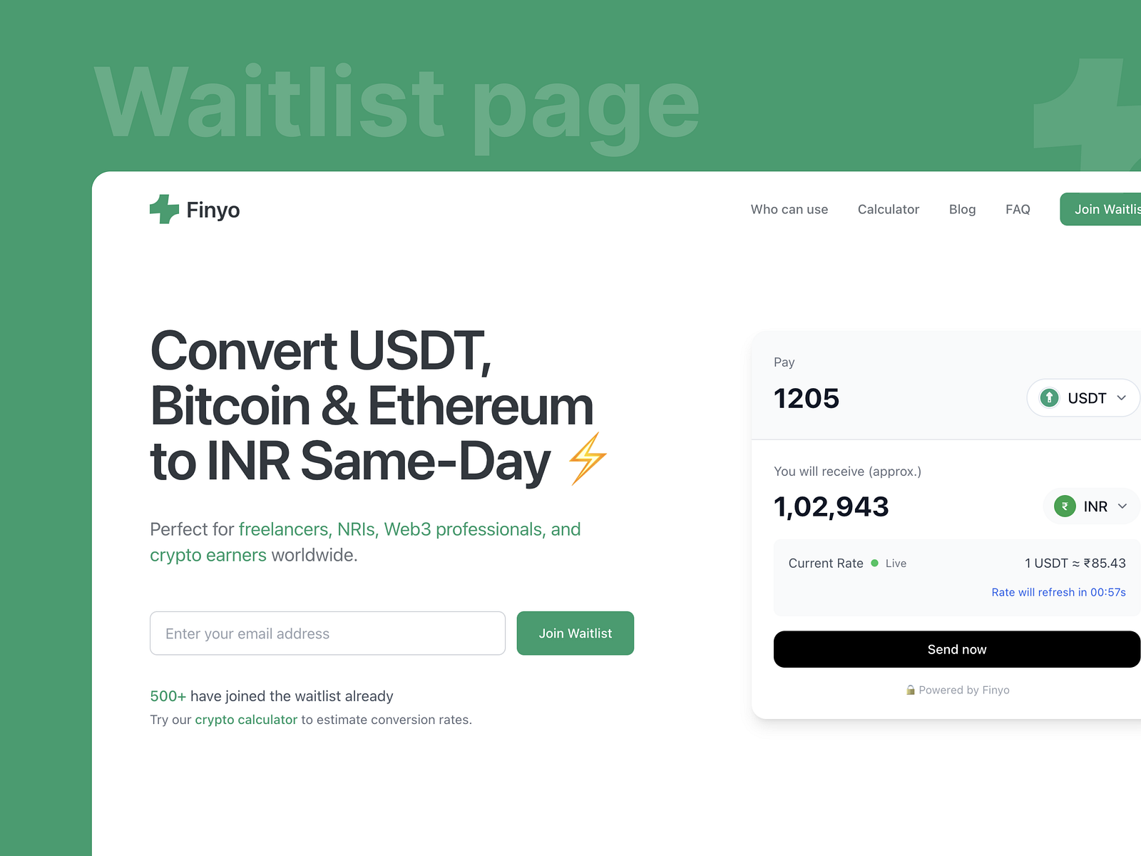 Waitlist landing page by Sasikumar on Dribbble