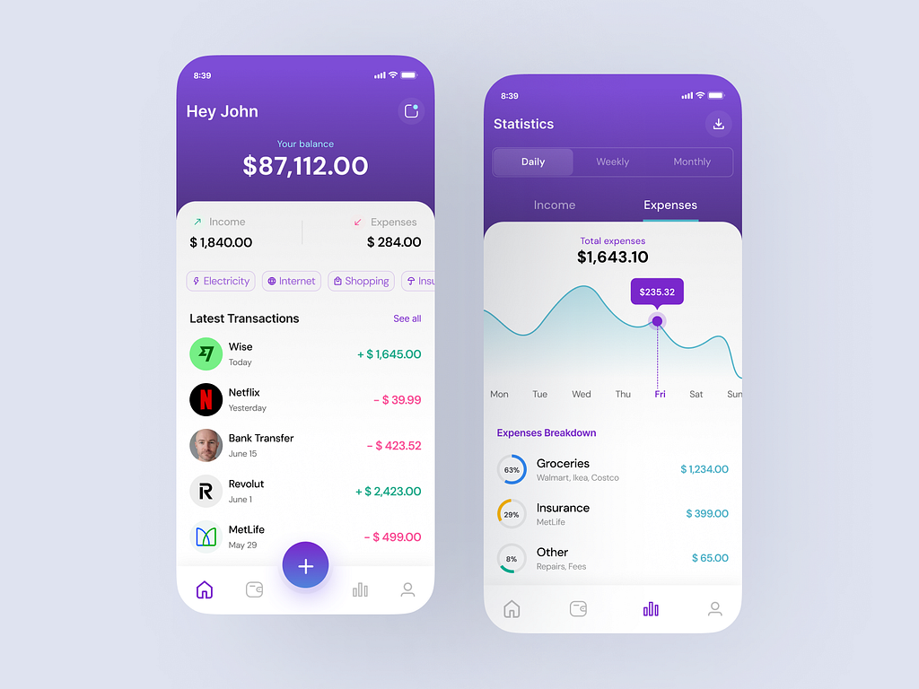 Budget Tracker Mobile App by Dimitri on Dribbble