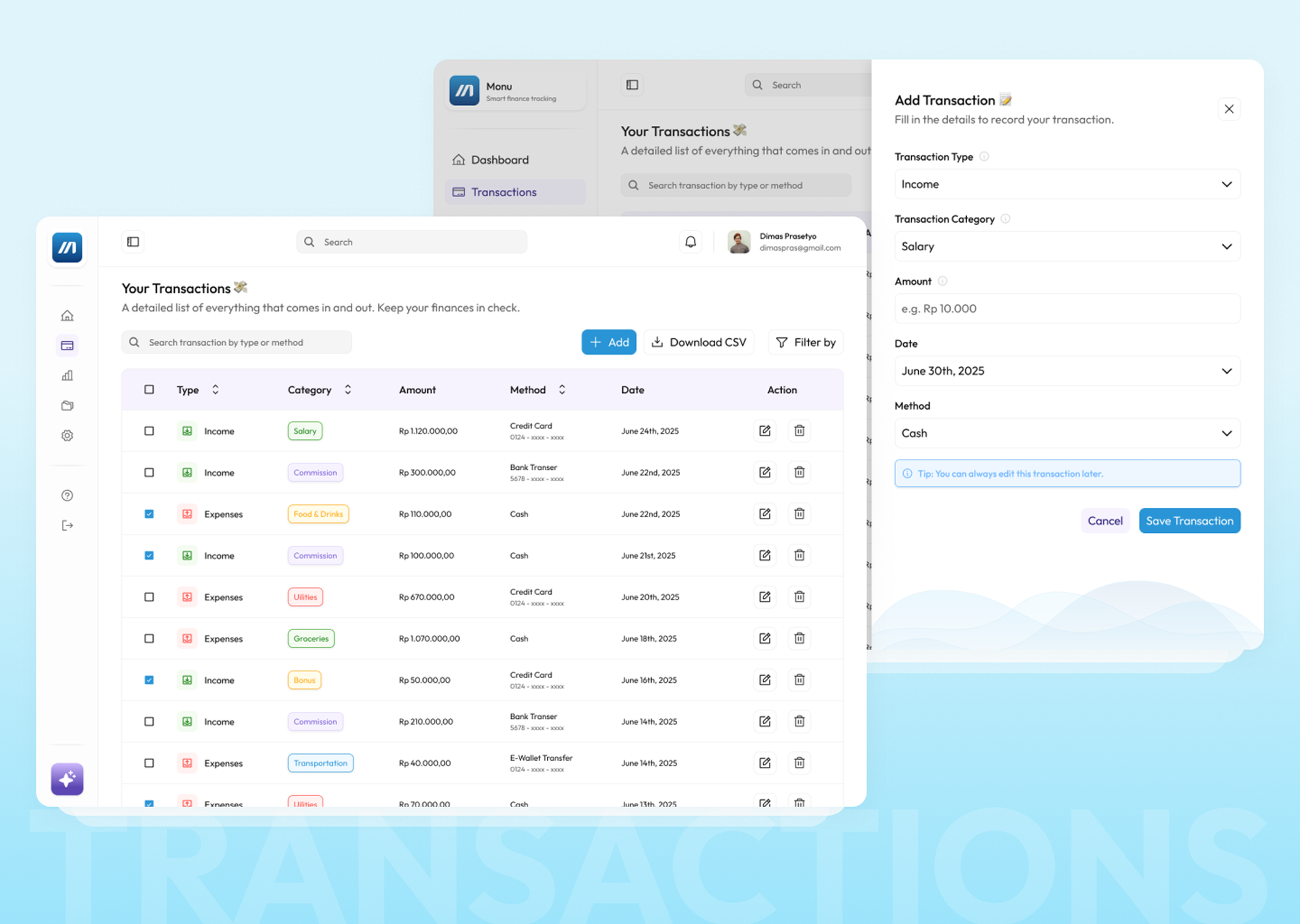 Monu – Smart Finance Tracker for Everyone by Atha Reruto on Dribbble