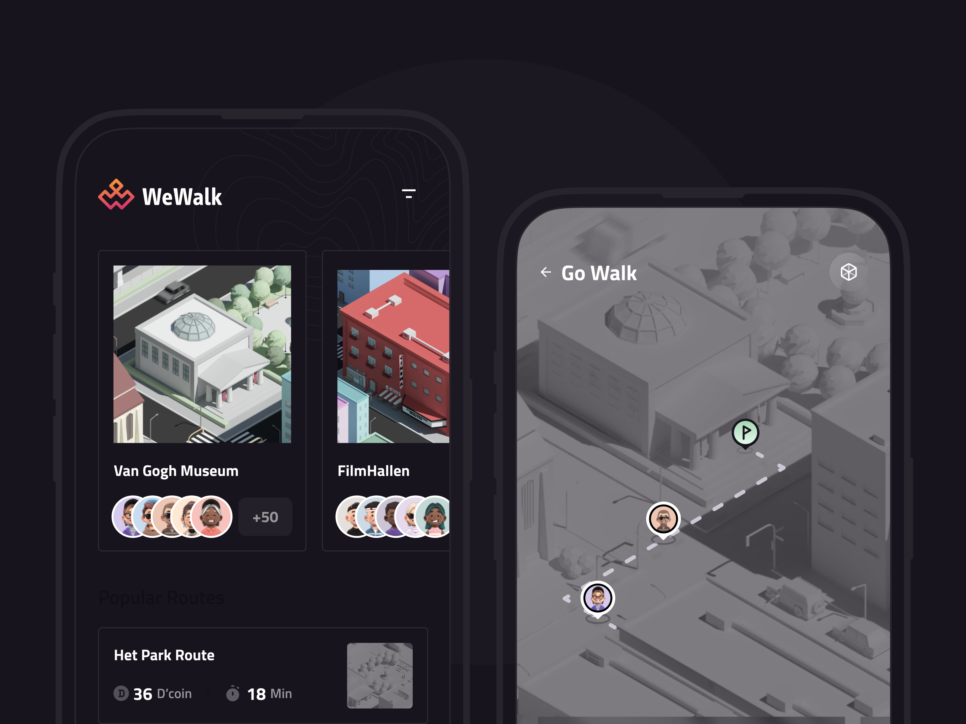 WeWalk | Earn as you walk app by Roozbeham for Design Squad on Dribbble