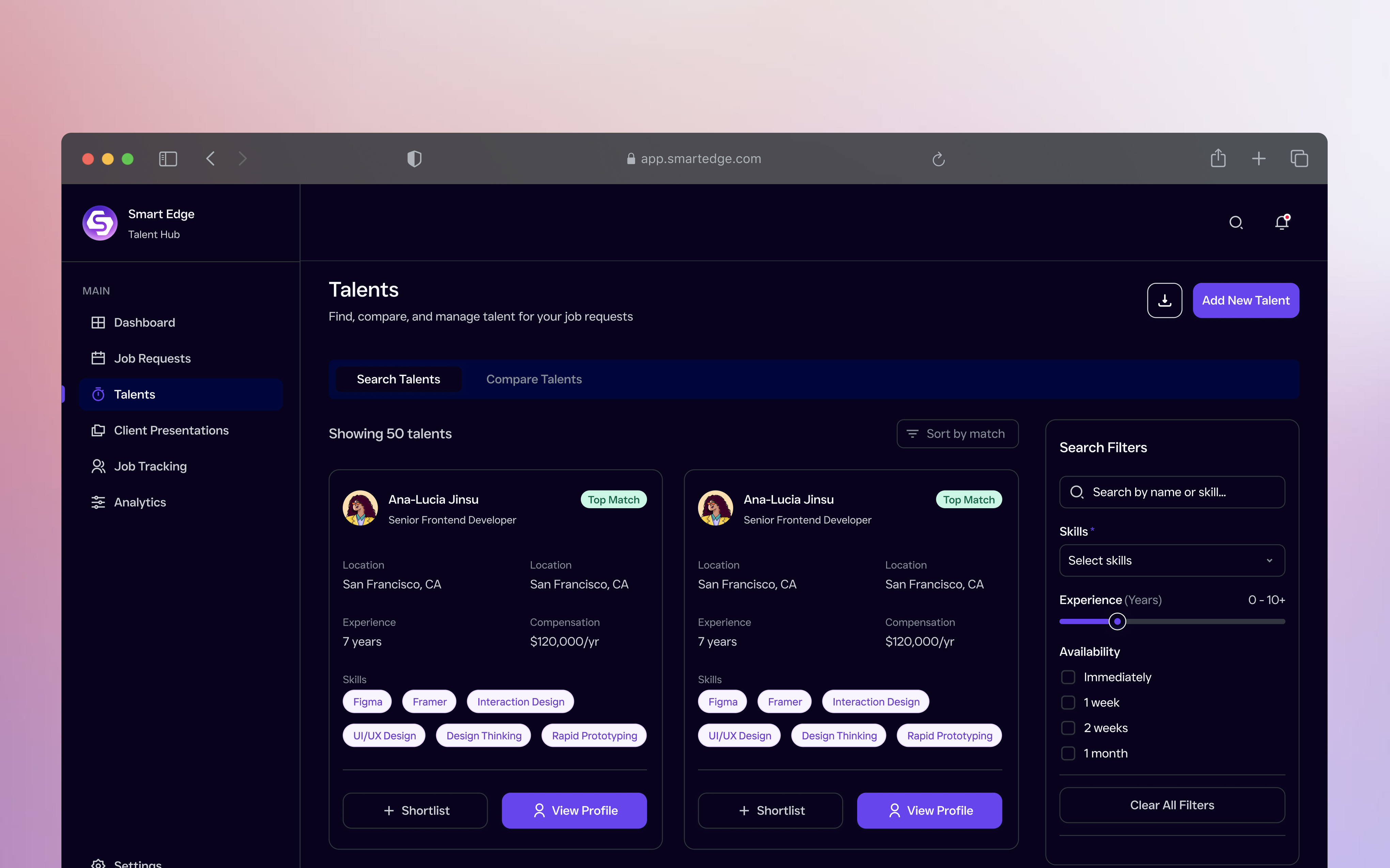 Hiring Manager Dashboard by Oluwatobiloba Oladunjoye on Dribbble
