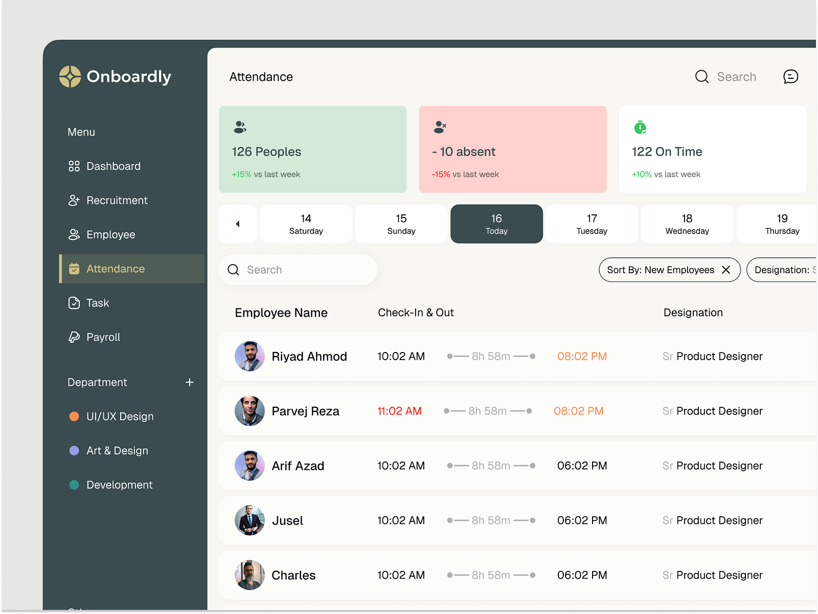 Onboardly - Employee Management Dashboard by Riyad Ahmod® on Dribbble