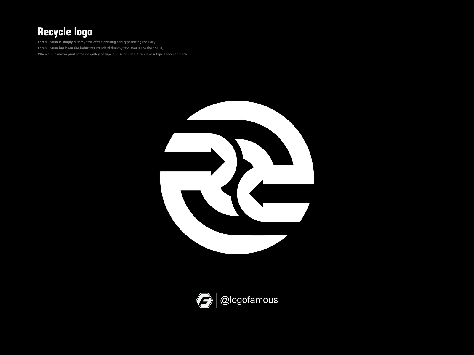 Recyle Logo Design Idea by logofamous on Dribbble