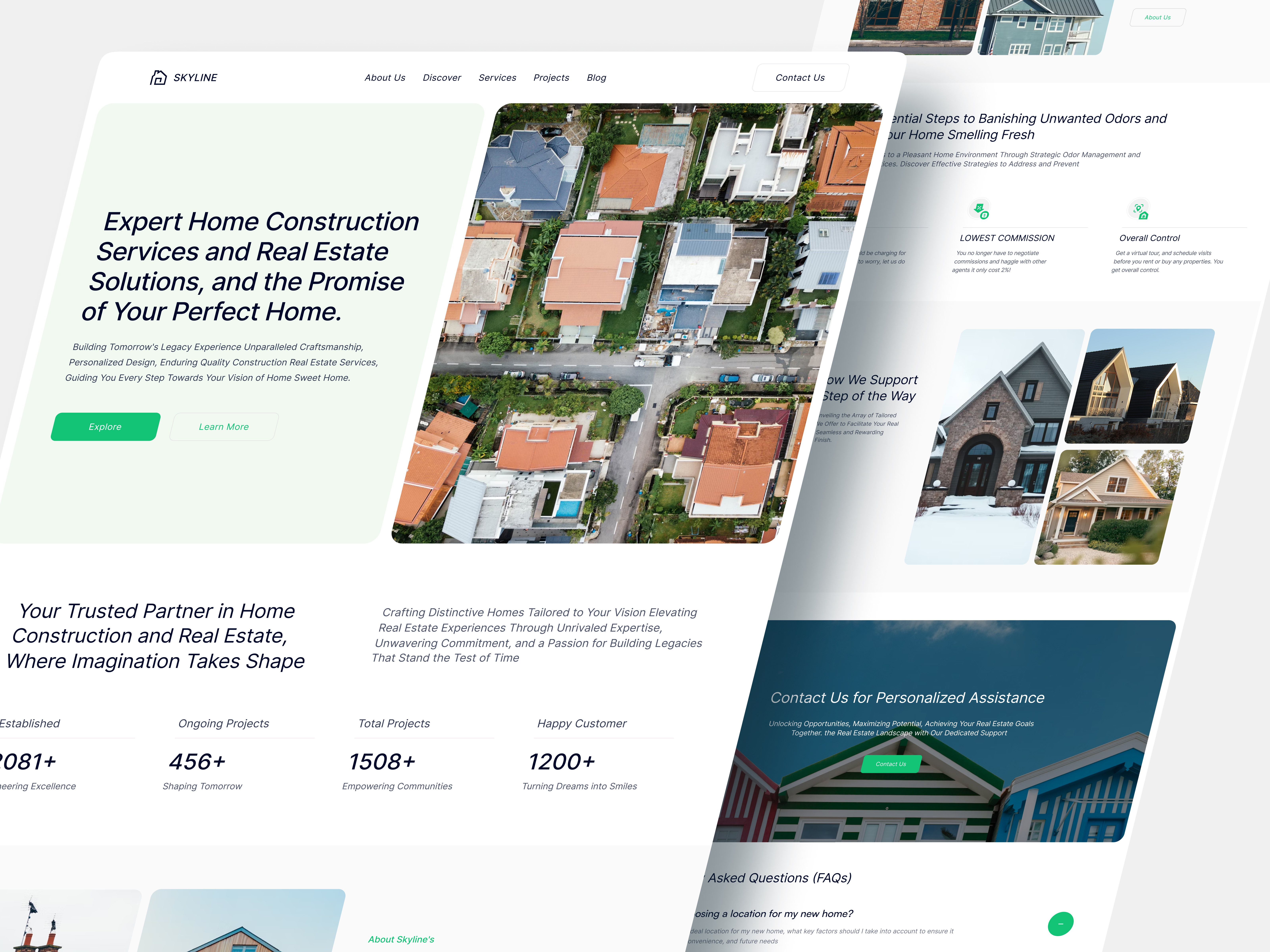 Skyline - Home Construction Website by Visualjoy on Dribbble