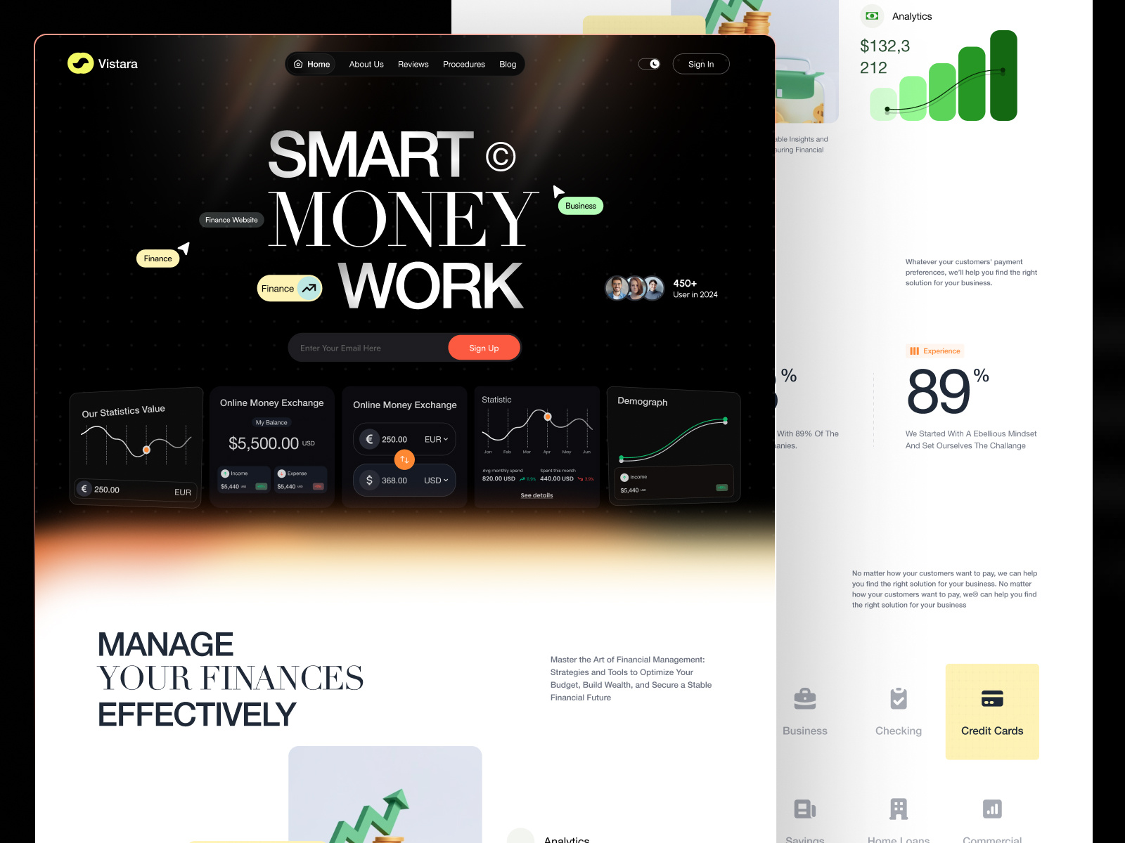 Vistara – Smart Finance Landing Page for SaaS & Fintech Platform by ...