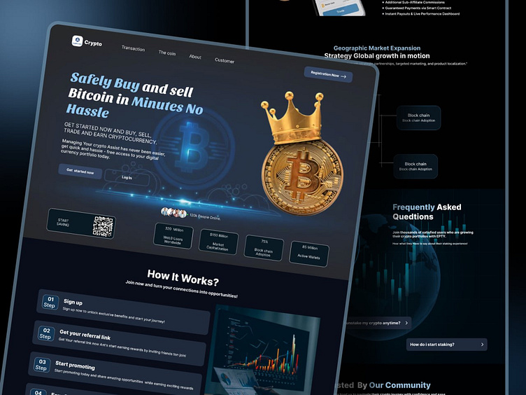 Crypto Landing page Design by Locknath sarkar on Dribbble