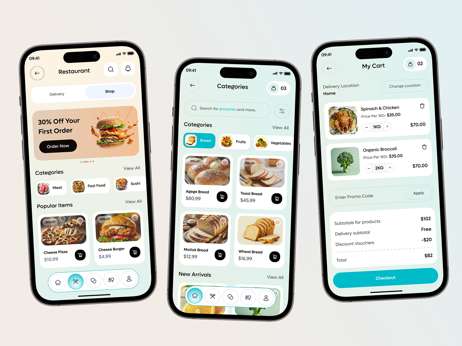 Grocery Delivery App UI/UX by Fazlur Rahman on Dribbble