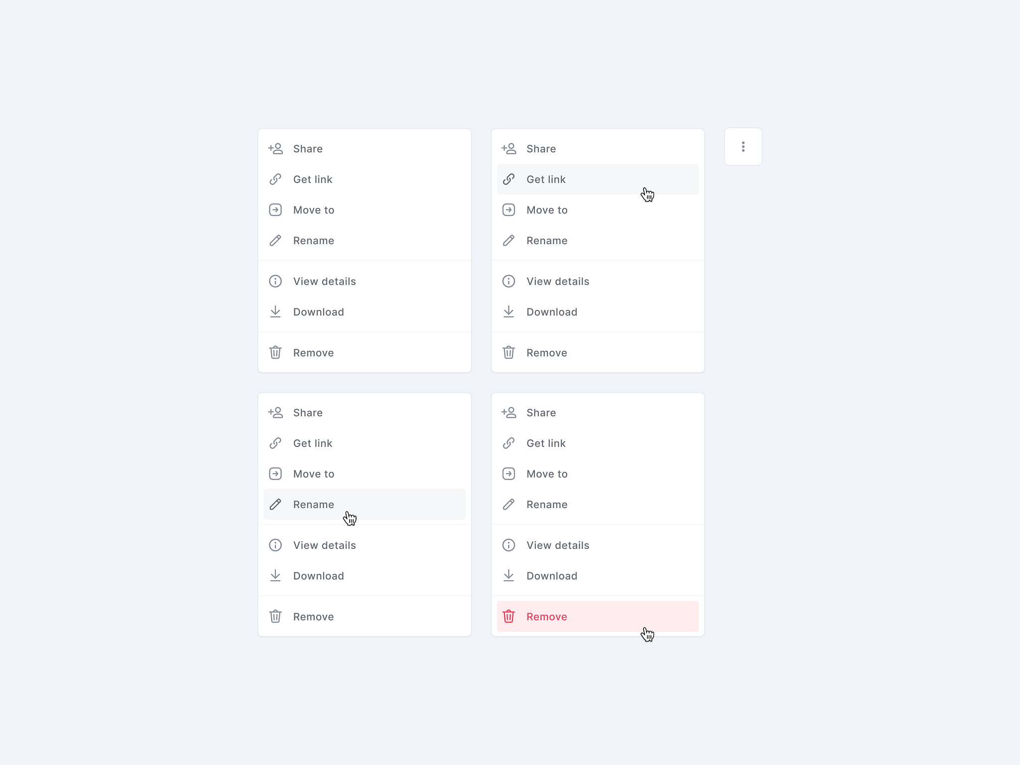 Context Menu Interaction Design by Dmitry Sergushkin on Dribbble