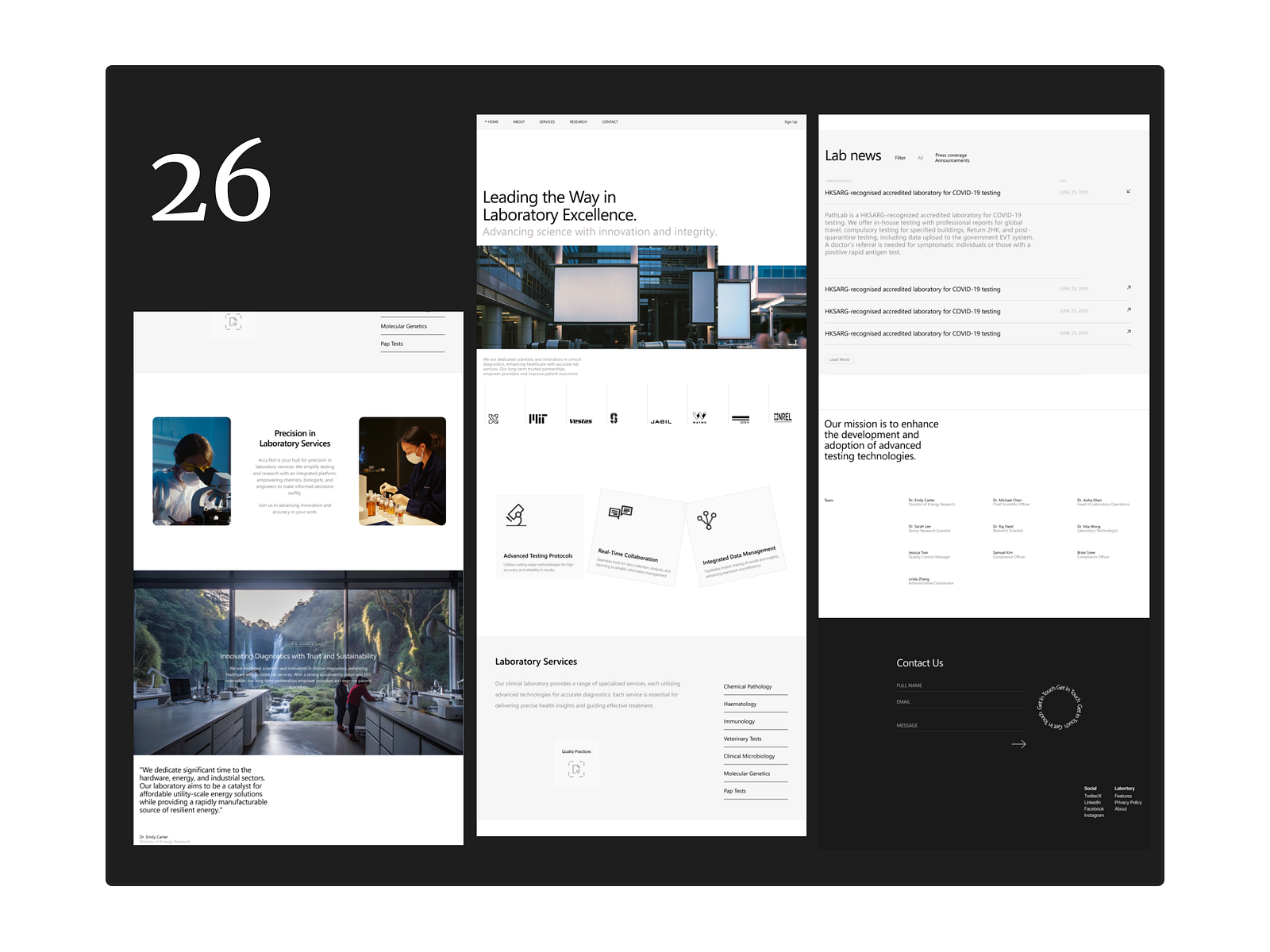 Lab Website design concept by Timothy on Dribbble