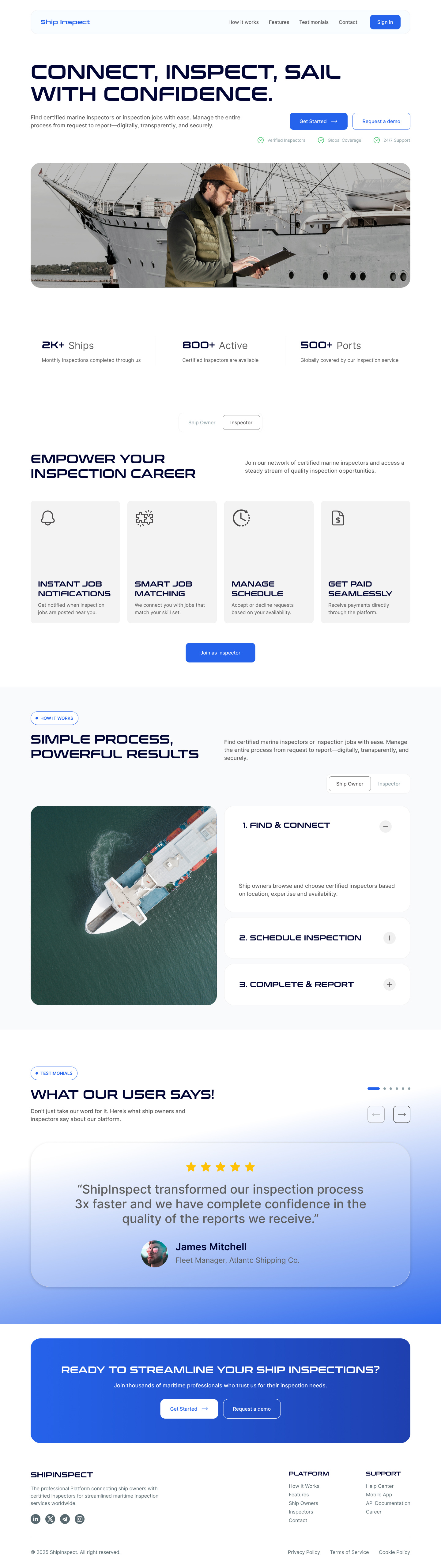 Ship Inspection Platform – Clean Maritime UI by Nosim Hajazi Turzo on ...