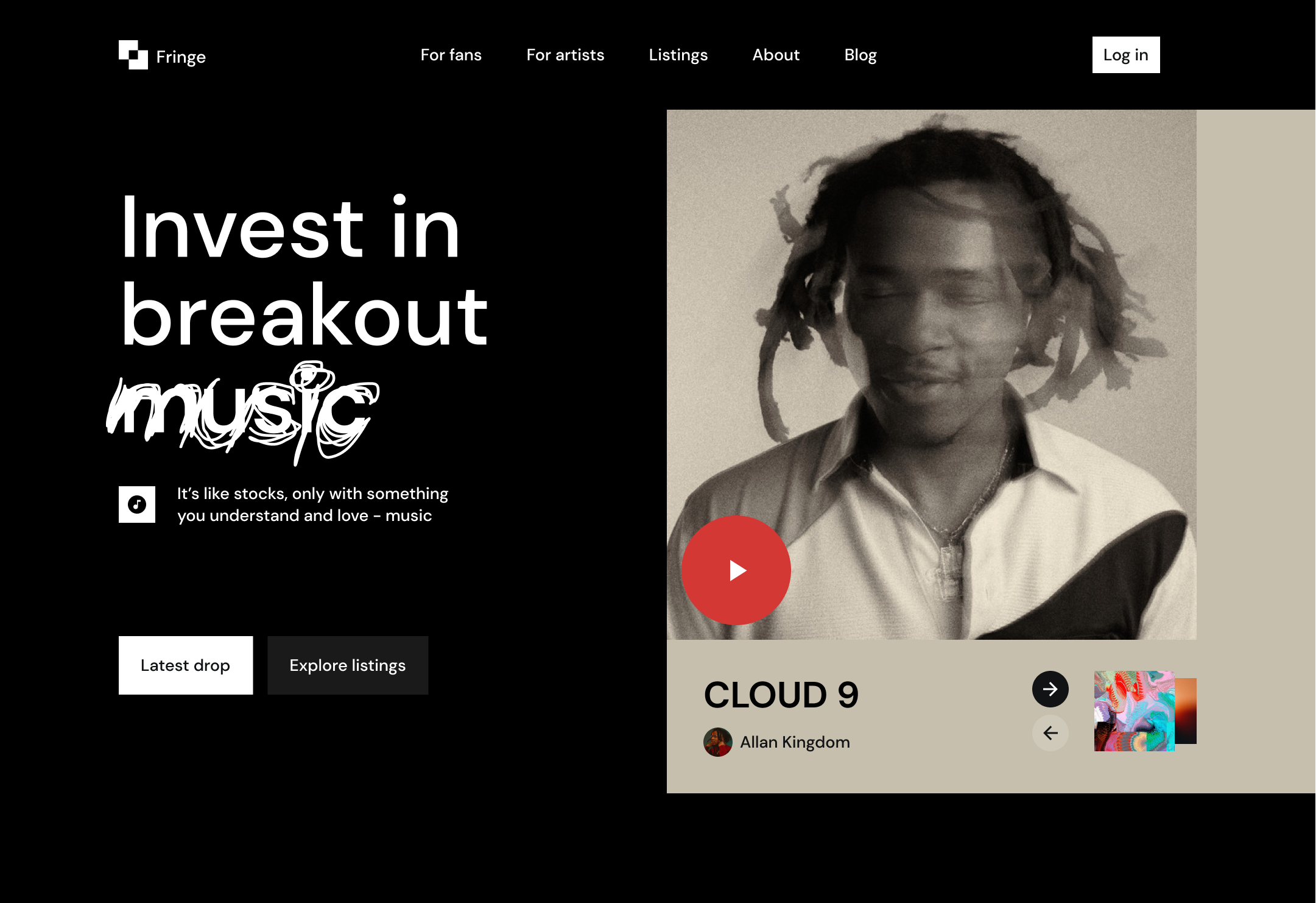 Fringe Website by Stefan Stefancik on Dribbble