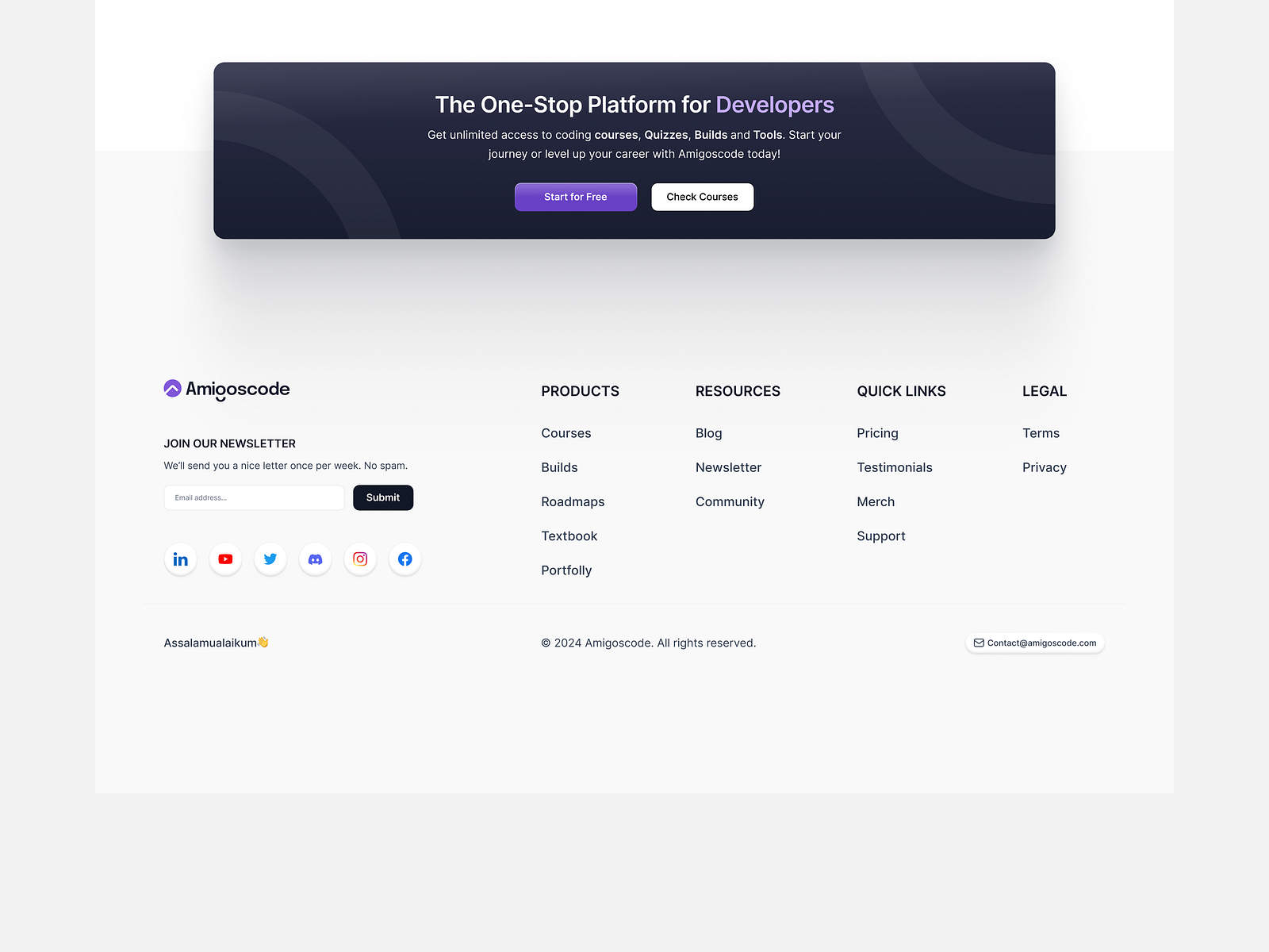 Footer design - Landing Page by Imad oualla on Dribbble