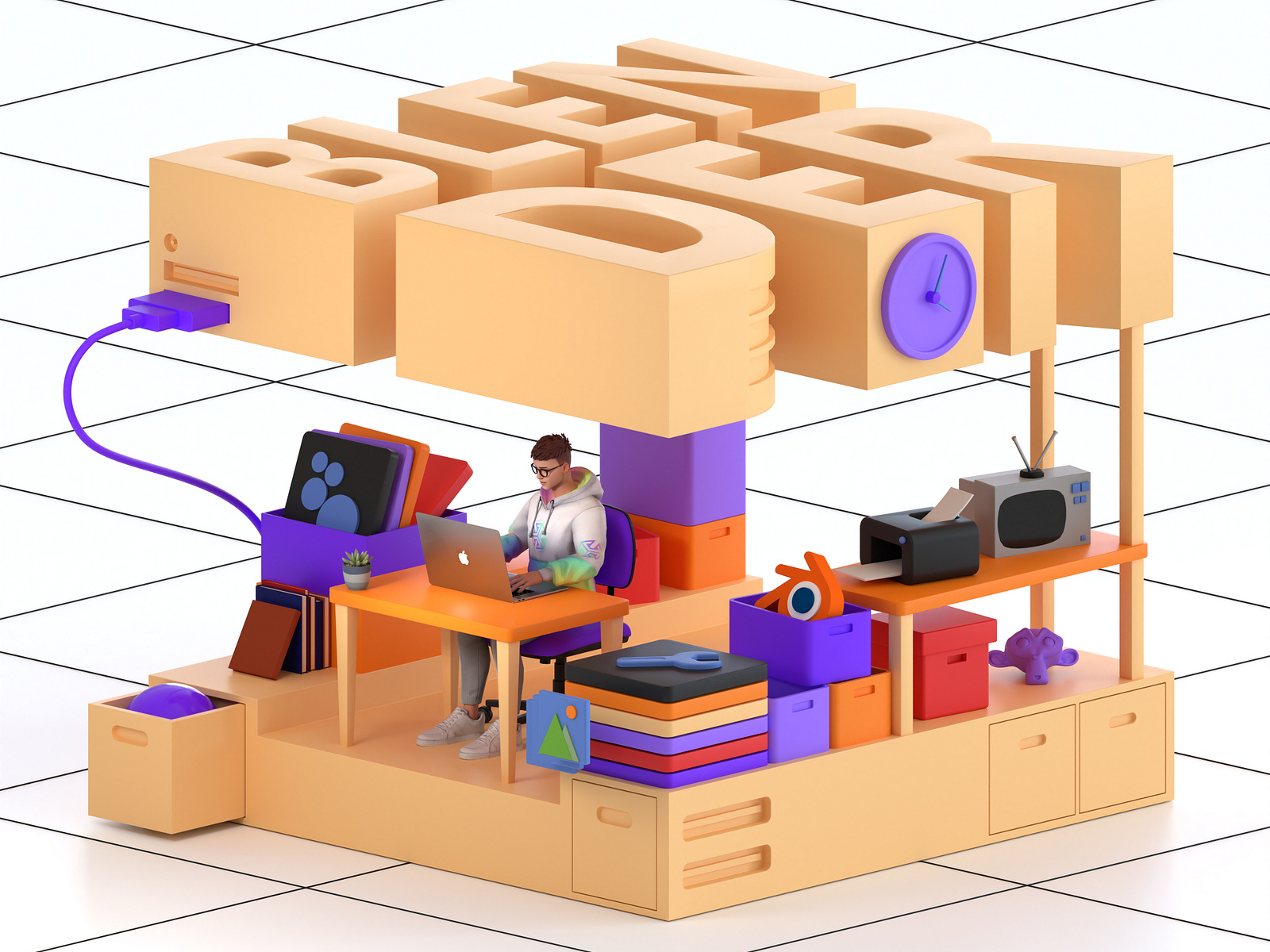 Blender Isometric Design by Rudra Kalsariya on Dribbble