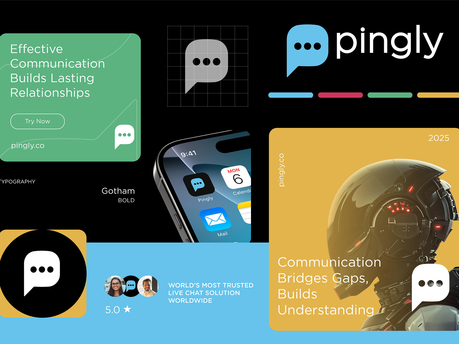 Pingly Live Chat Branding Kit by Ashar on Dribbble