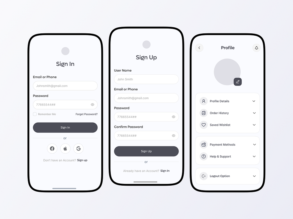 Sign In/Up - Page Mobile App UI Design Concept by Creatix studio on ...