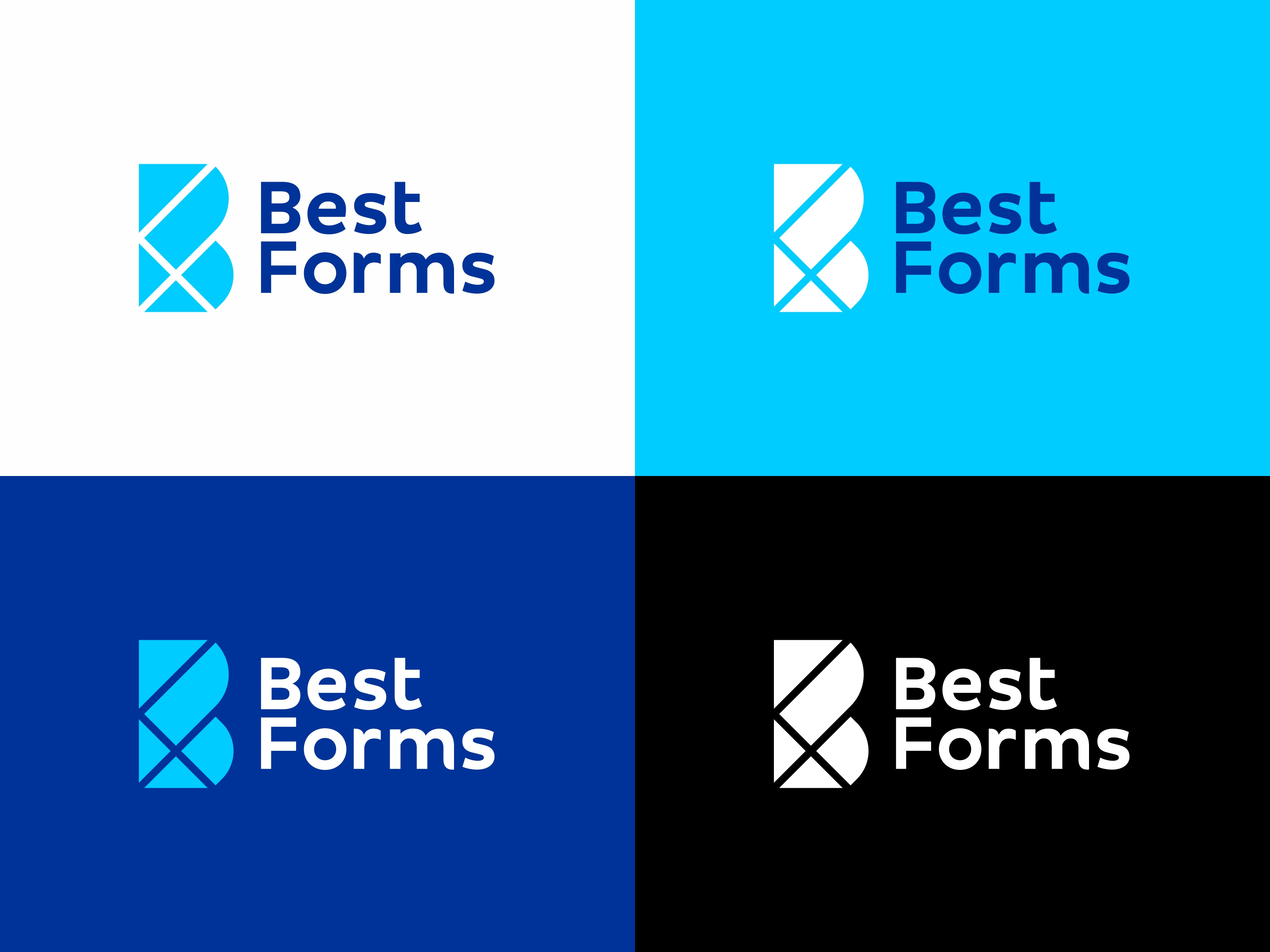 BestForms, visual modular UI builder logo design by Alex Tass, logo ...
