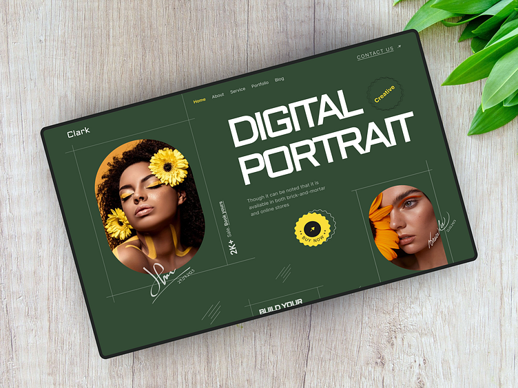 Portrait-making website concept by Sushmita Paul on Dribbble