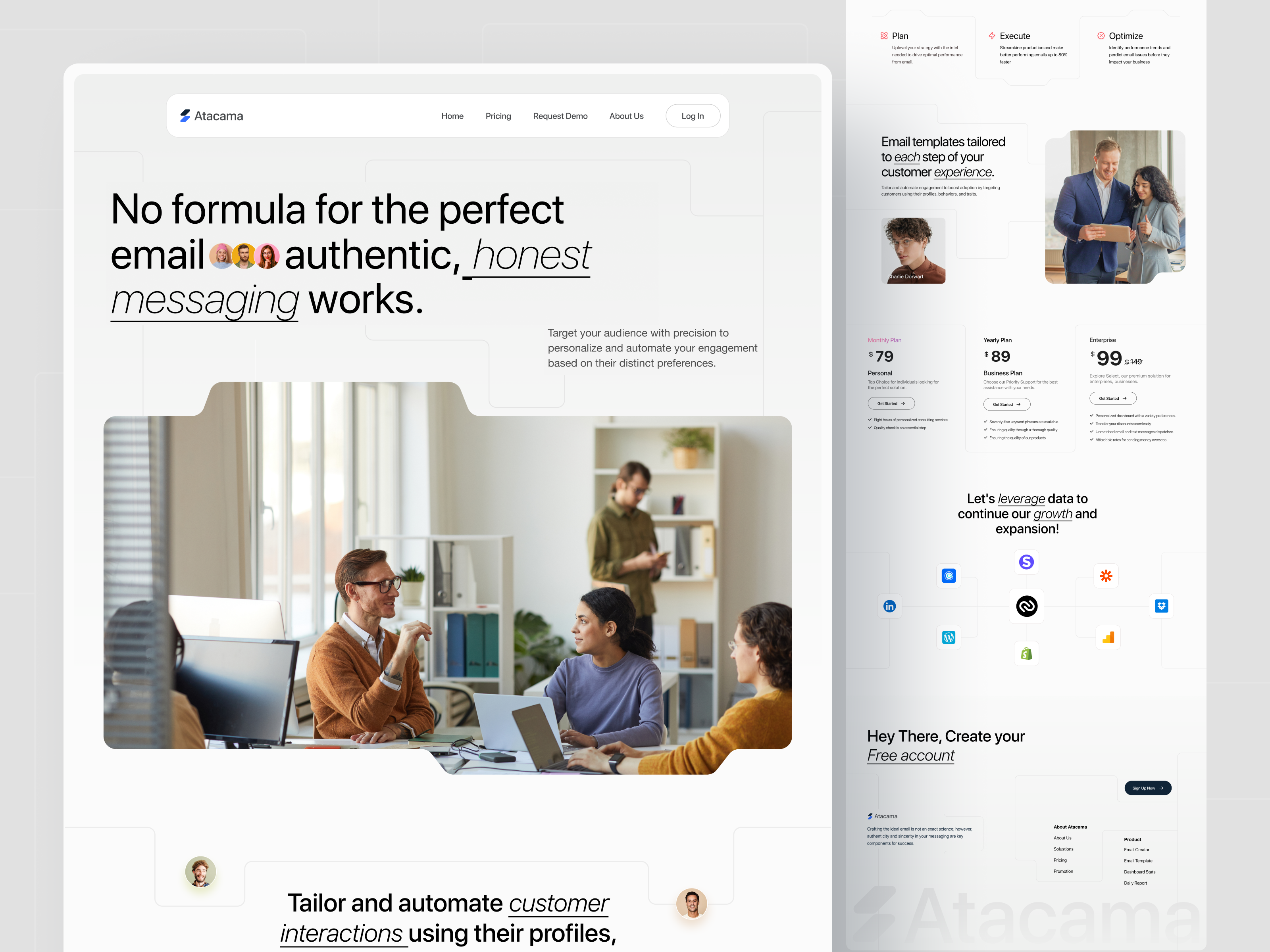 CRM Landing Page – Engage, Convert & Retain by Ofspace UX/UI on Dribbble