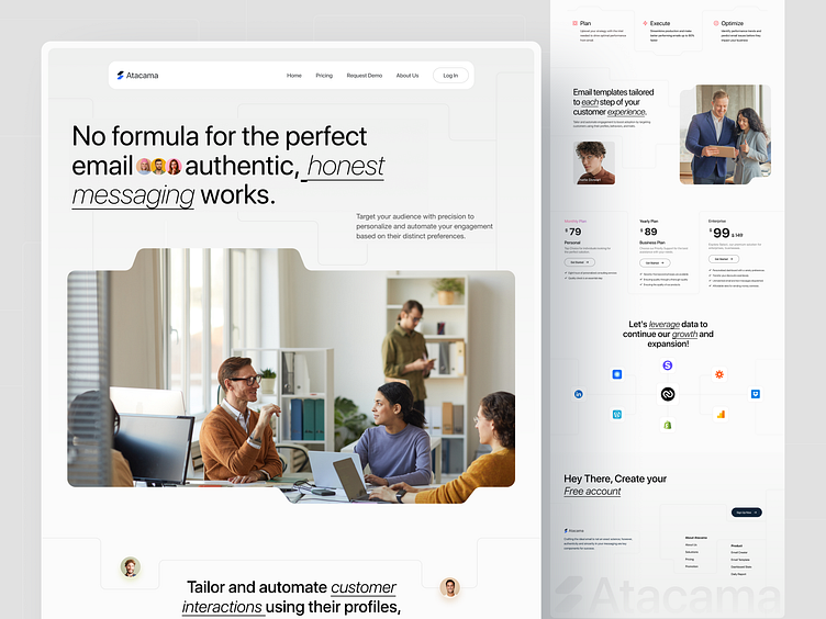 CRM Landing Page – Engage, Convert & Retain by Ofspace UX/UI on Dribbble