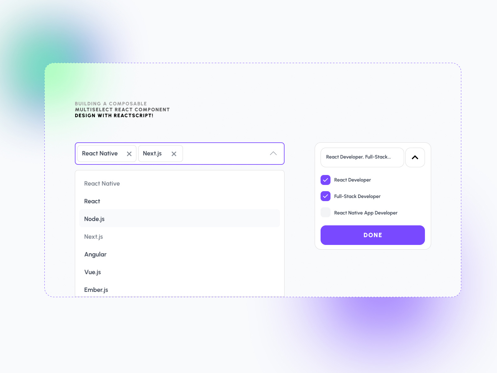 Building a Multi select React Component! by robiulalam6🏅 on Dribbble