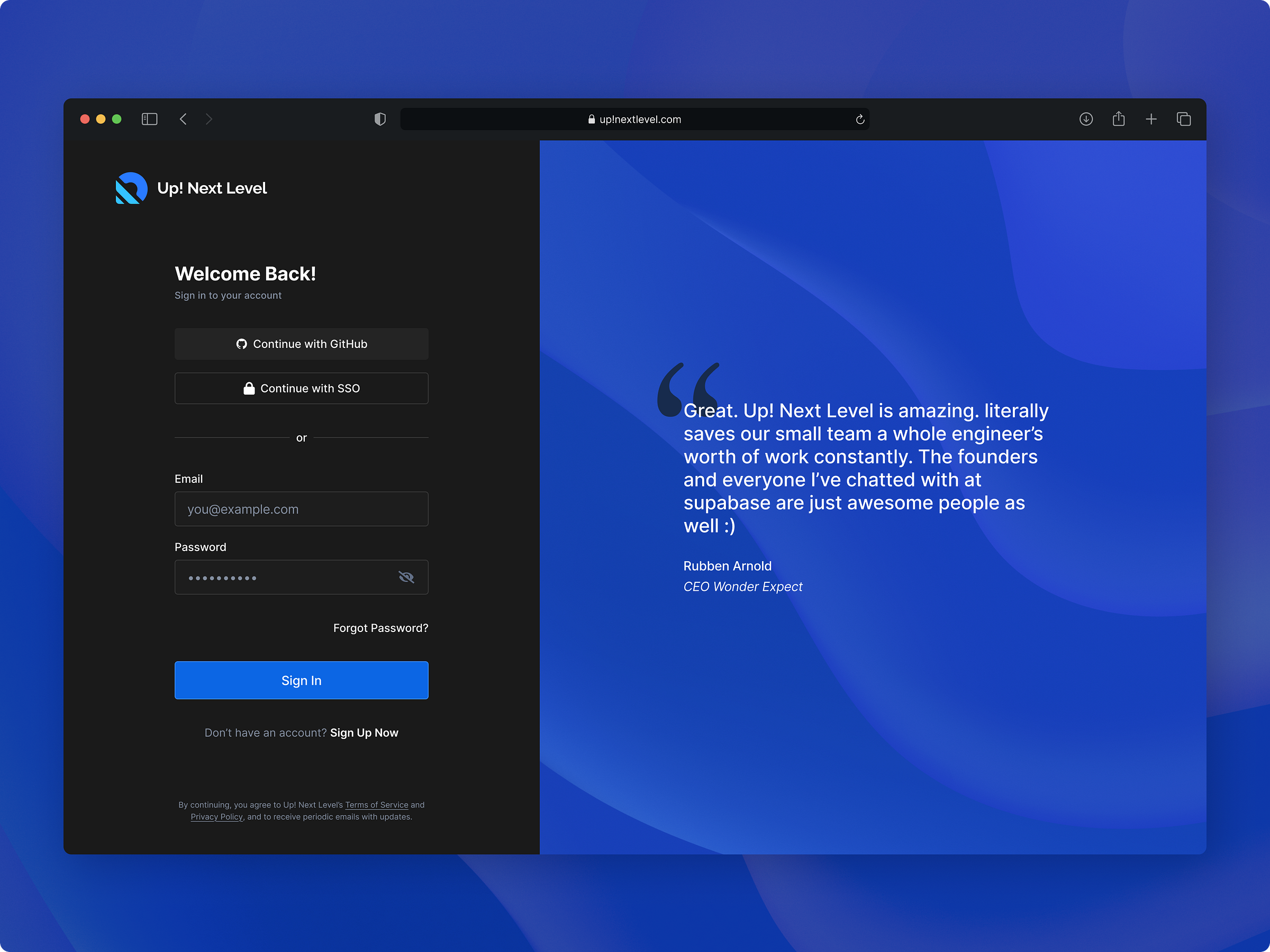 Up! Next Level - Login Page by Hallo Khanif on Dribbble