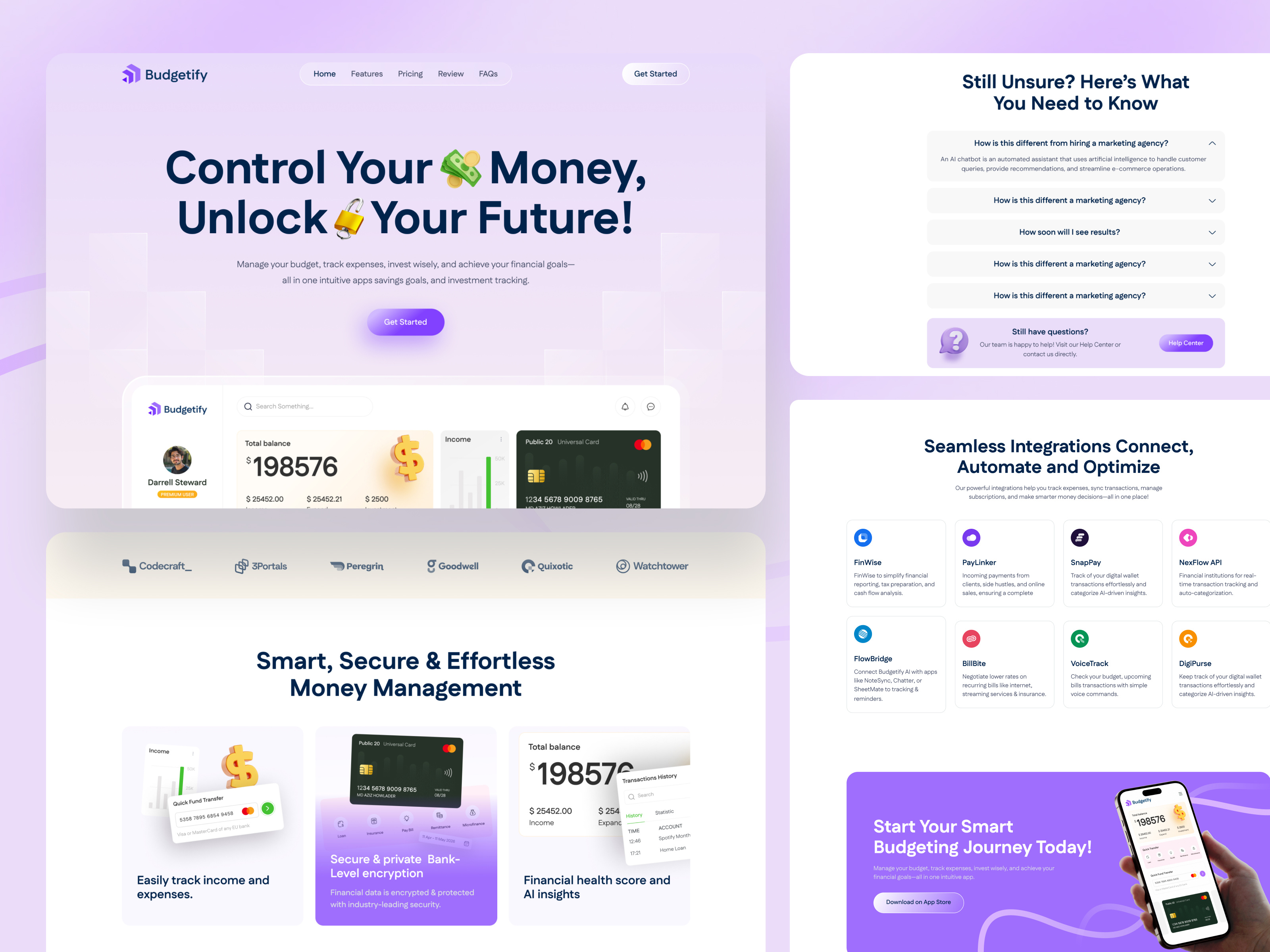 Budgetify – Webflow Design for Finance & SaaS by Tarik Eamin for ...