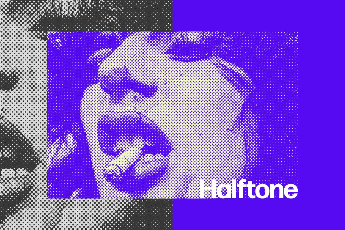 Old Halftone Photo Effect by Pixelbuddha on Dribbble