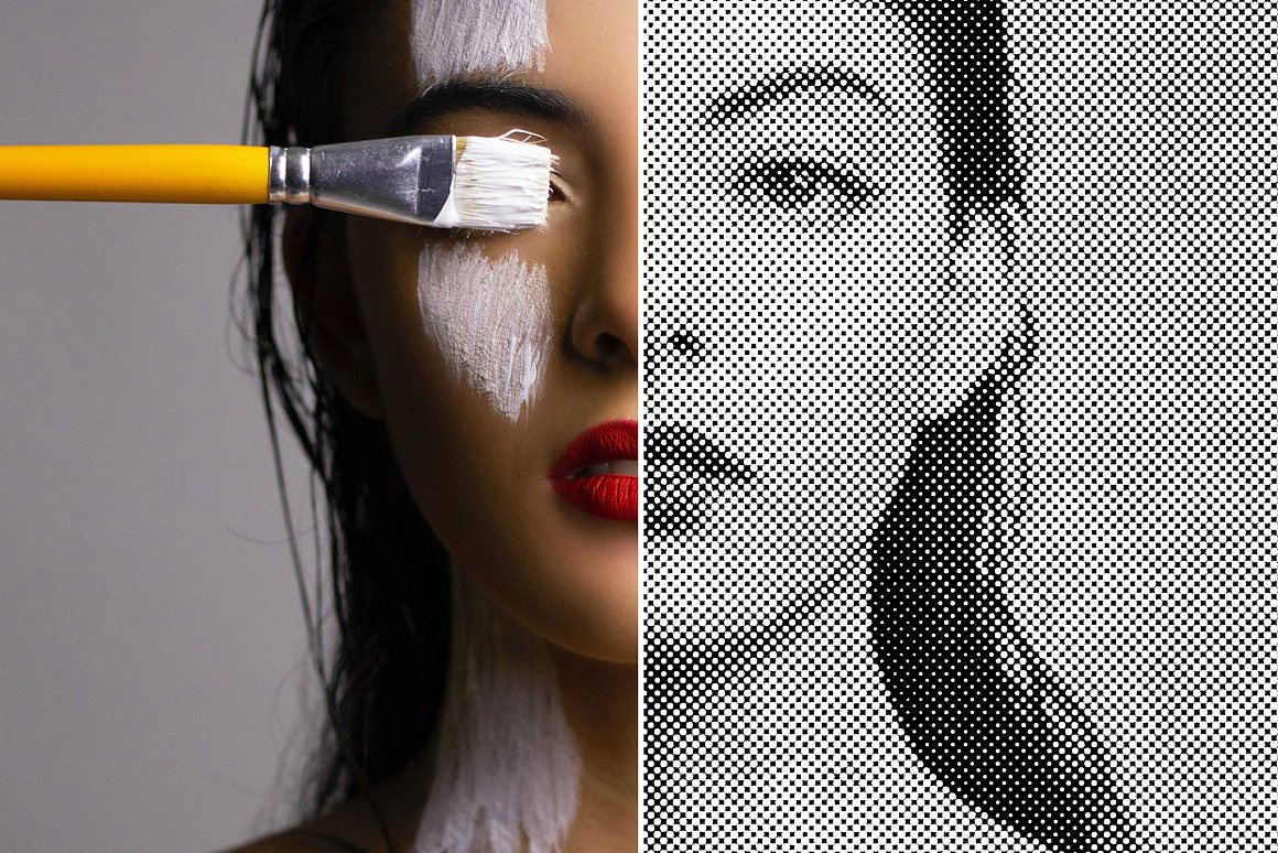 Old Halftone Photo Effect by Pixelbuddha on Dribbble