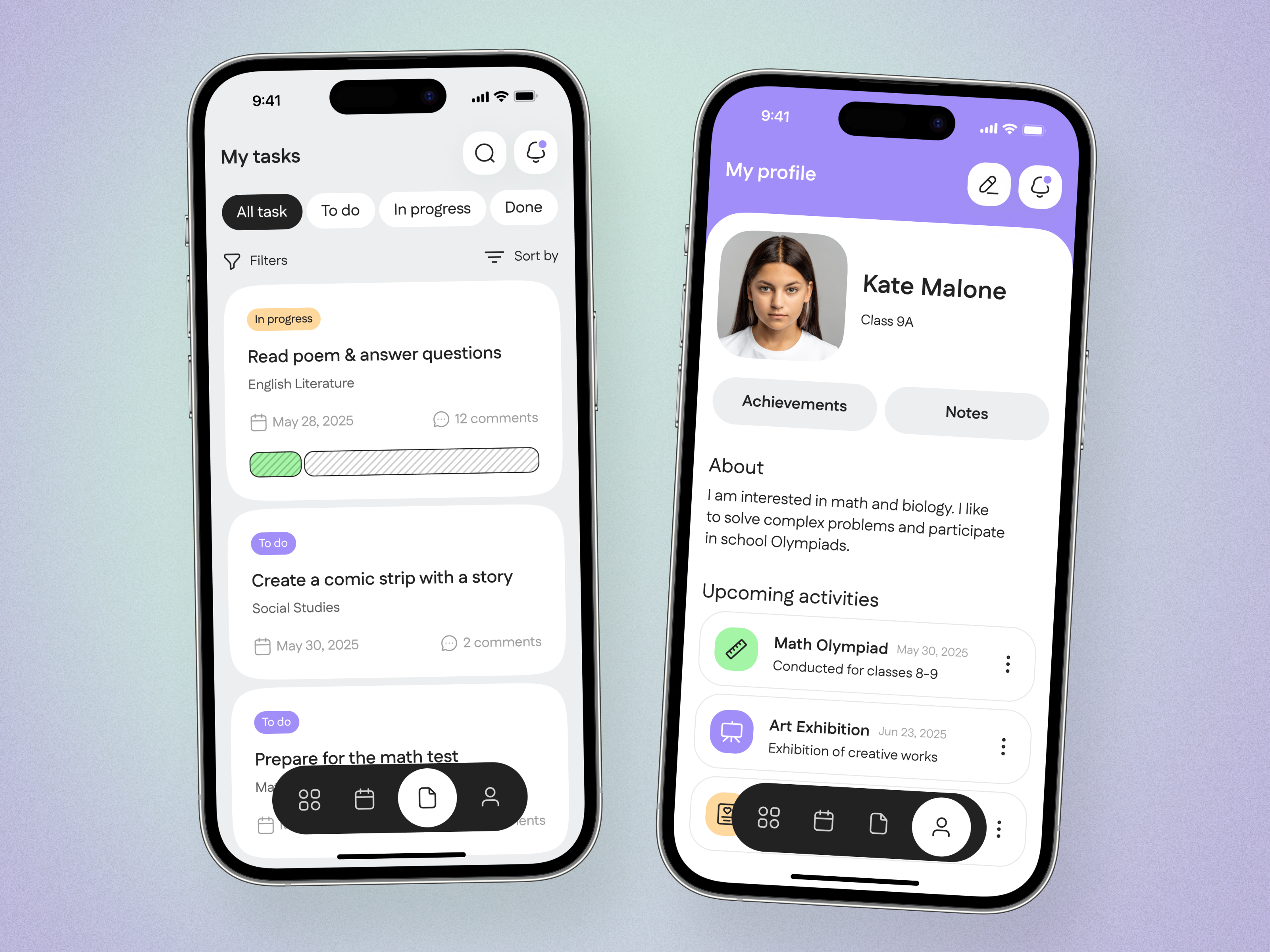 Student Portal Dashboard Mobile App UI Design by Ronas IT | UI/UX Team on Dribbble
