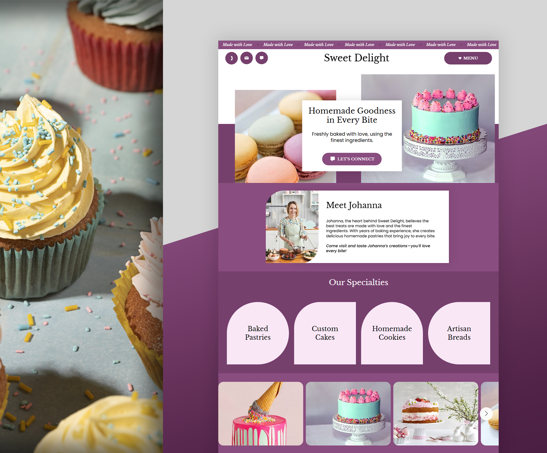 Cake Bakery - Wix Studio Website Template by Kitteeh on Dribbble