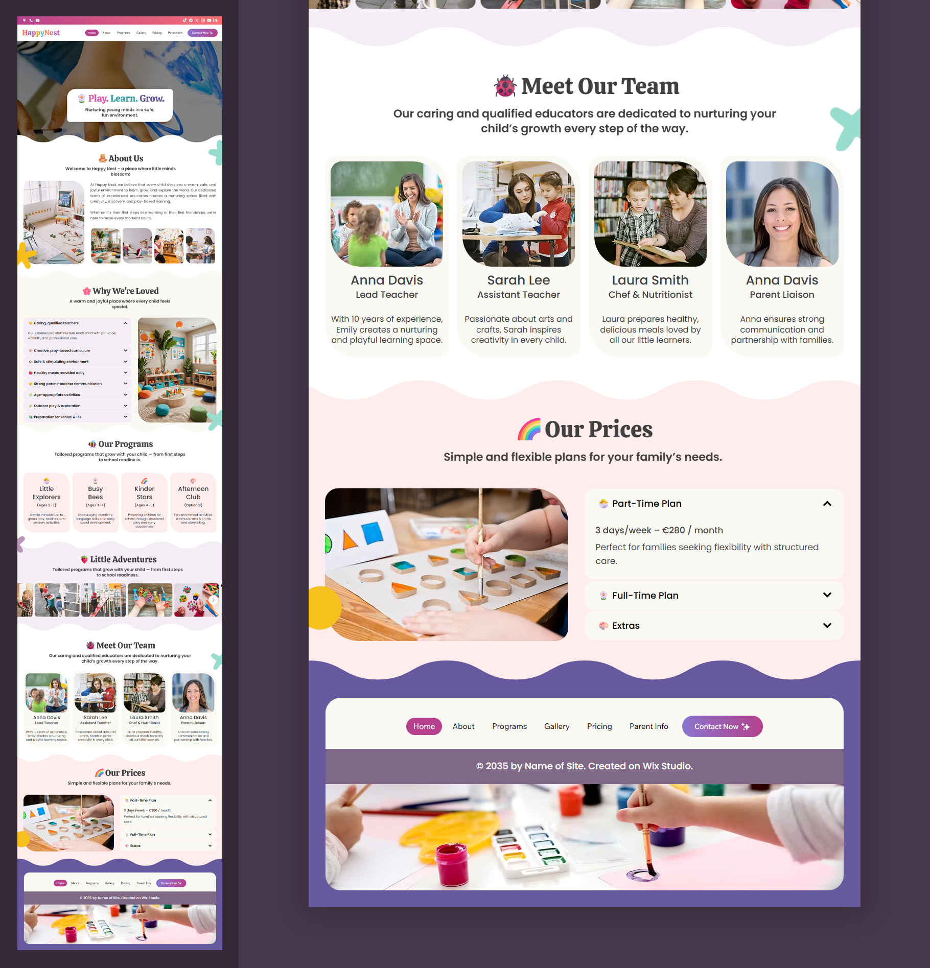Kids Daycare - Wix Studio Website Template by Kitteeh on Dribbble
