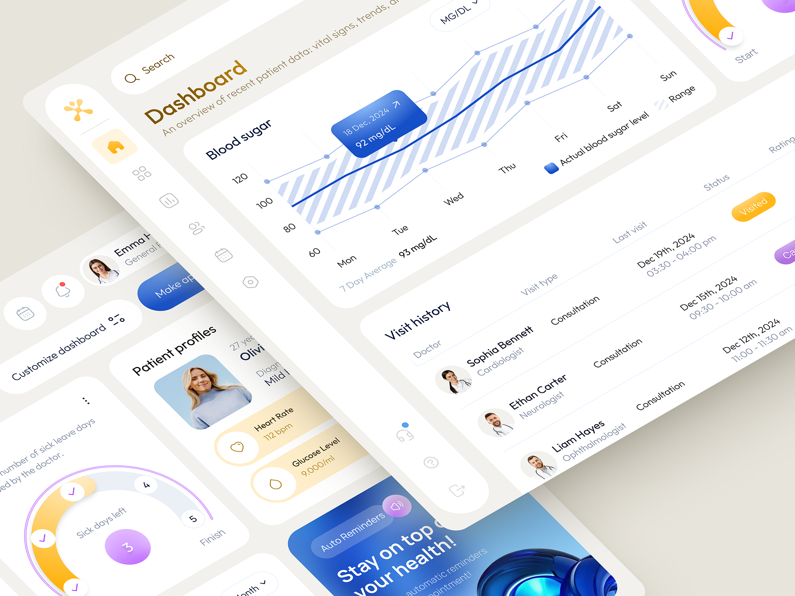 Dashboard for Healthcare by Arounda UI/UX for Arounda on Dribbble
