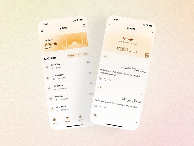 Muslim App Ui - Quran App by F.I Suhan - UI UX & Web Designer on Dribbble