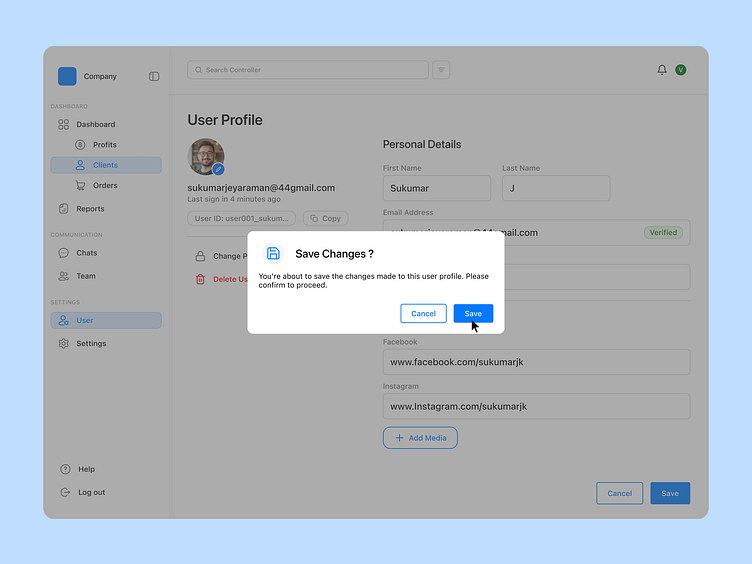 User Profile Management | SaaS Dashboard UI by Sebastin Selva A on Dribbble
