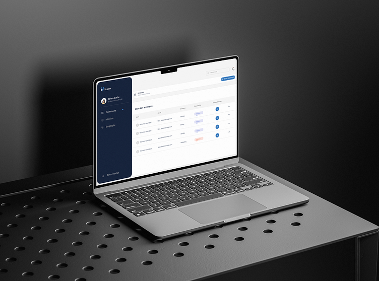 Dashboard de gestion des missions by Islem Gafsi on Dribbble