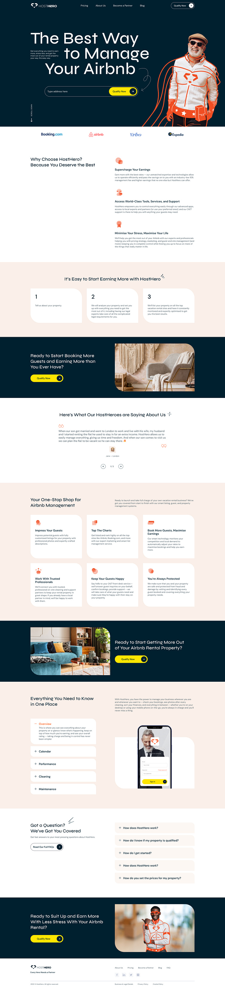 Manage Your Airbnb | Website Design by Viktoriia Kubai on Dribbble