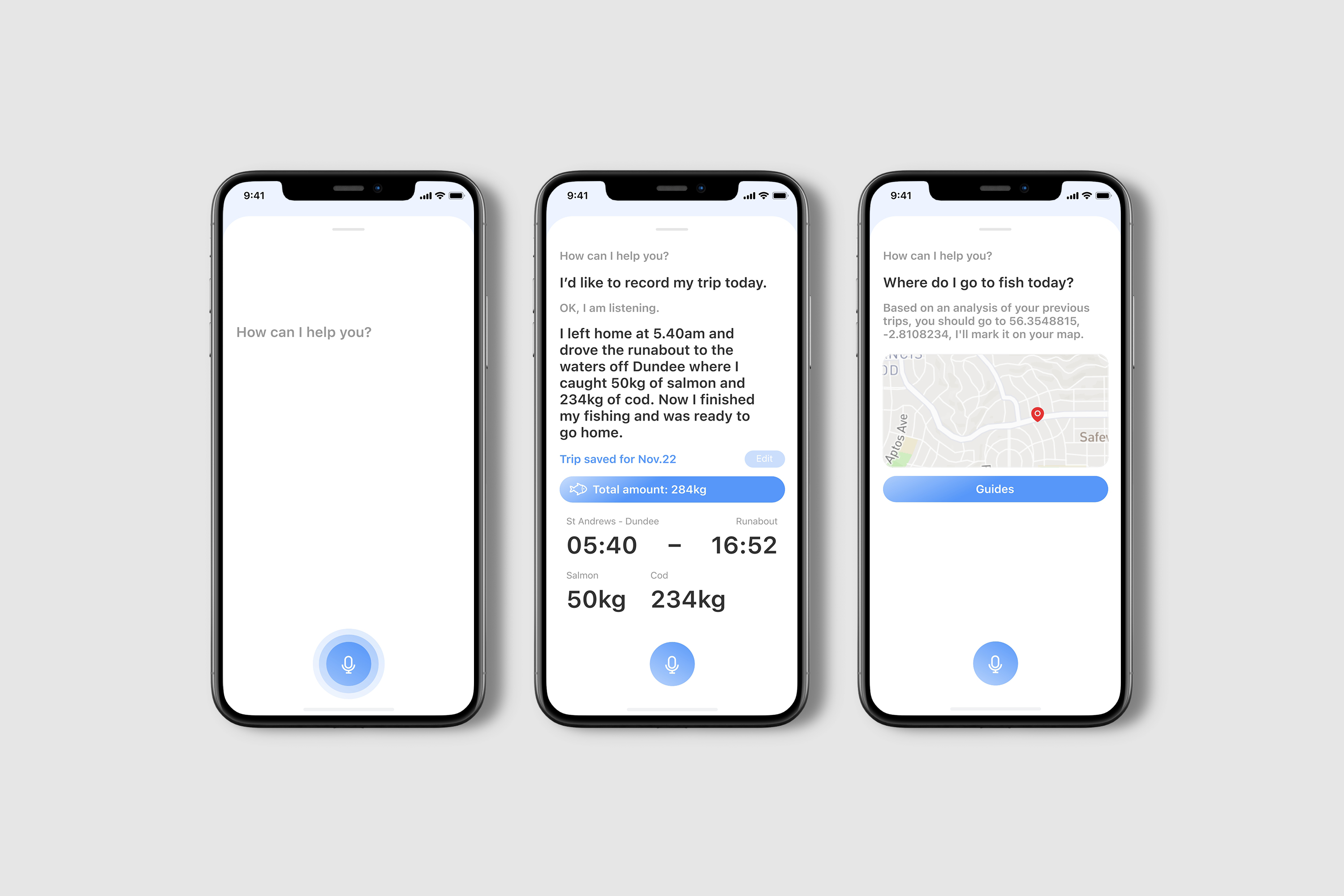 Fishing Tracker App UI by YuqiW on Dribbble
