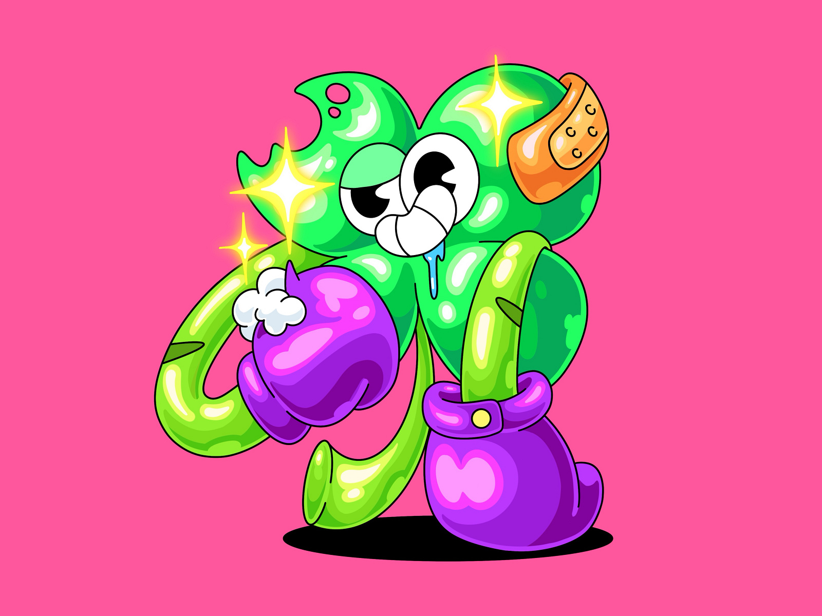 Boxing Clover illustration by Pixel Picasso Studio on Dribbble