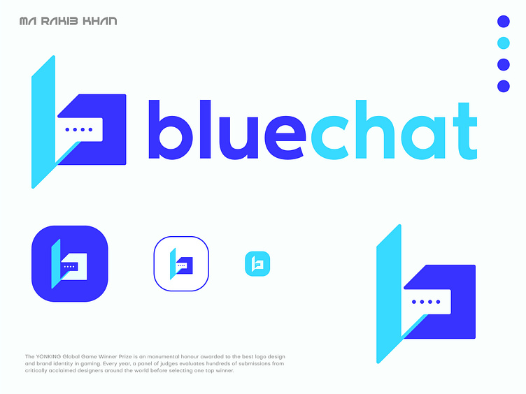 Branding B letter logo design for BlueChat by MA Rakib Khan on Dribbble