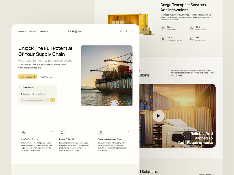 Logistics Website - Delivery Website Design by SpineEdge on Dribbble