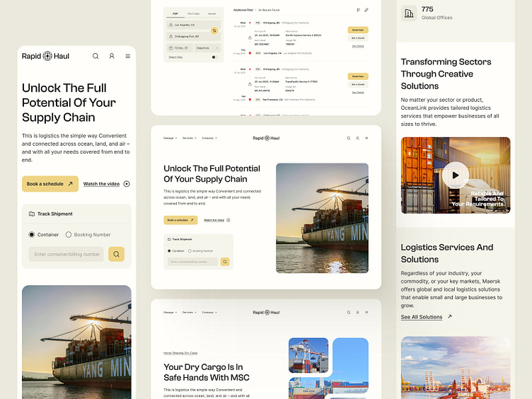 Logistics Website - Courier Service Website by SpineEdge on Dribbble