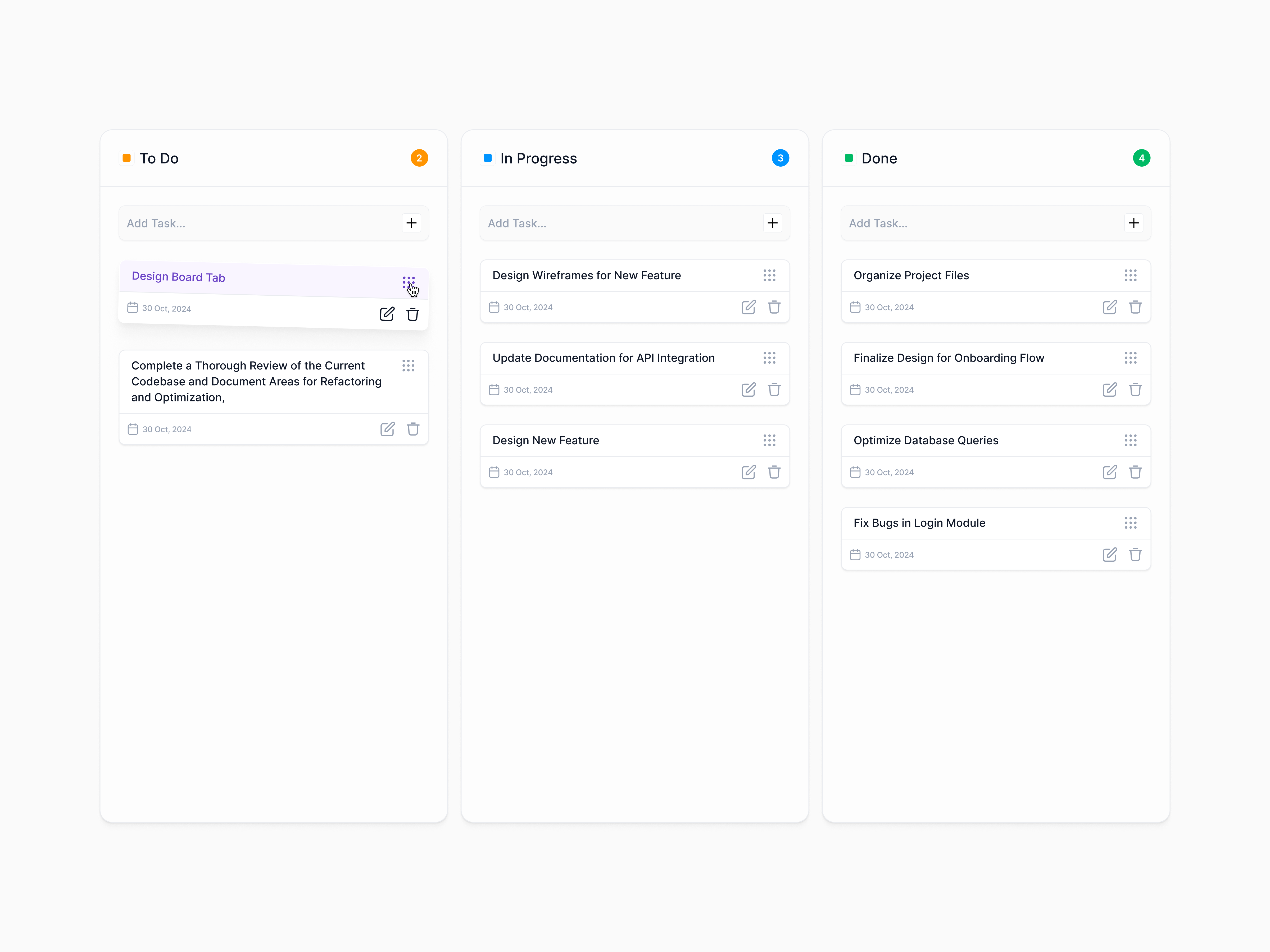 Task Board Design - LMS Dashboard by Imad oualla on Dribbble