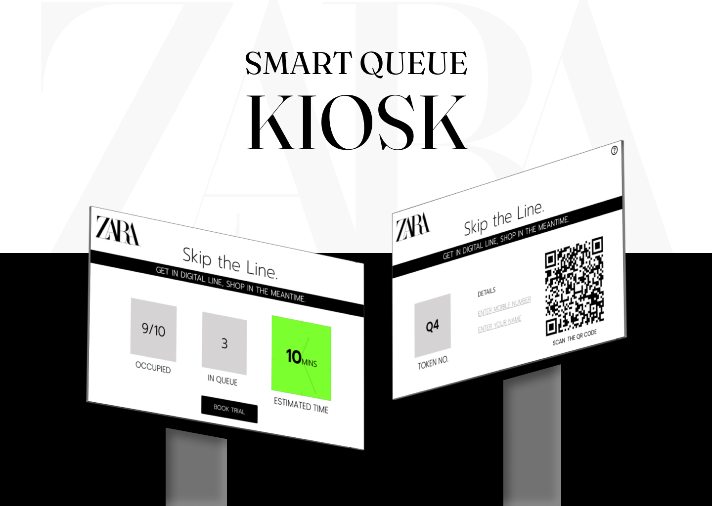 Smart Trial Room Queue Experience- ZARA by RAJVI SURTI on Dribbble