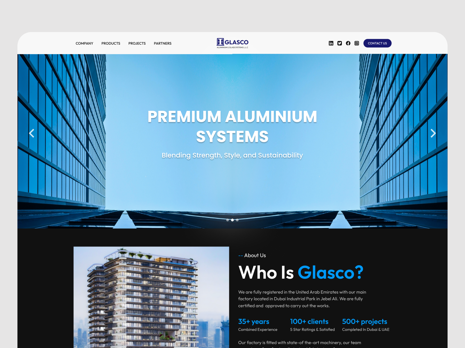 Glasco - Glass Website Design by Muhammad Usama Qaisar on Dribbble