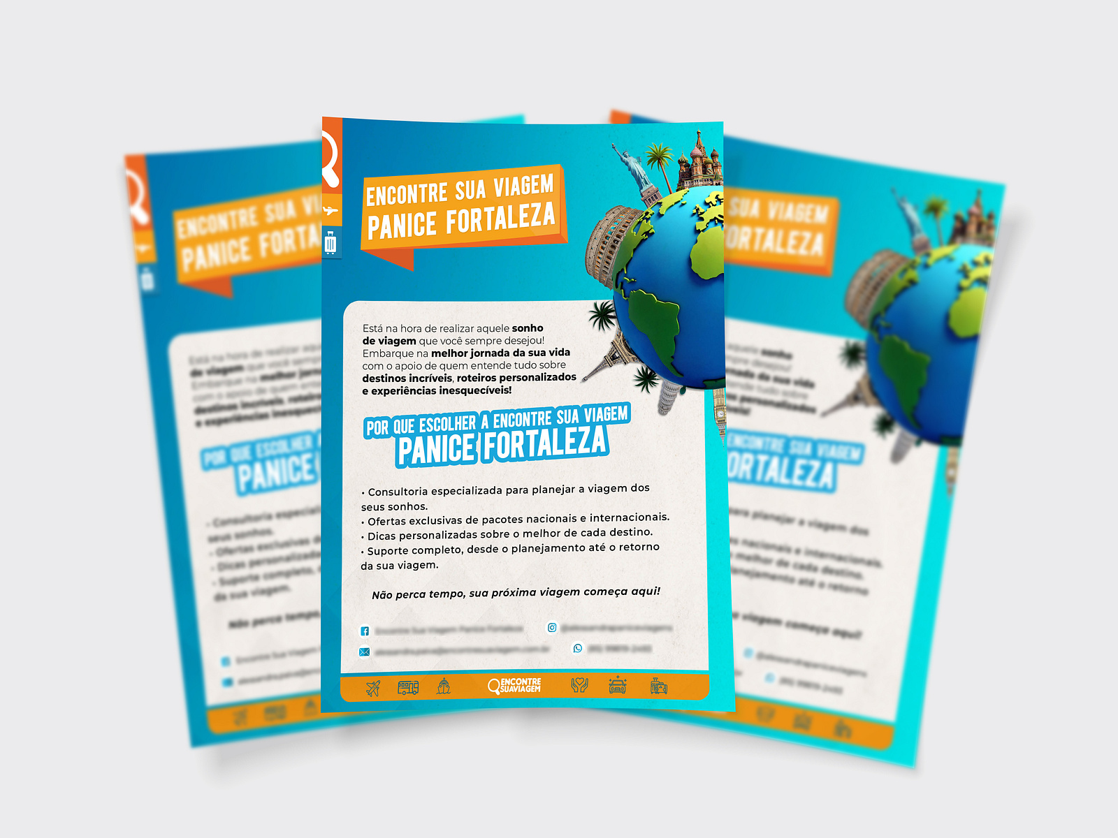 Flyer Encontre Sua Viagem - Panice Fortaleza by Daniel Abreu on Dribbble